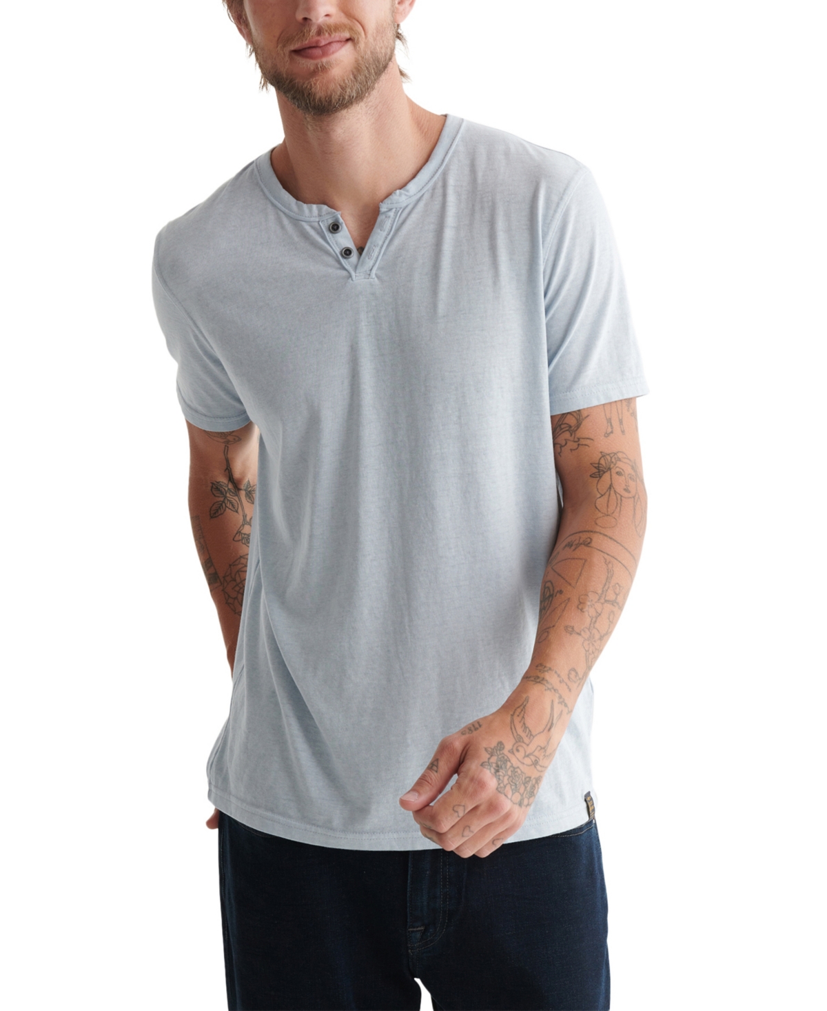 Click here for Lucky Brand Mens Venice Burnout Notch Short Sleeve... prices