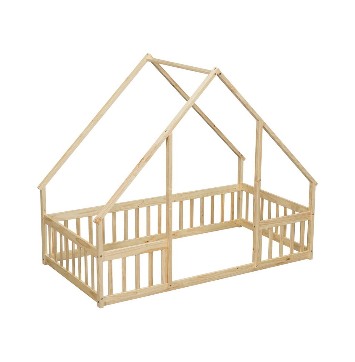 Click here for Cesicia Twin Wood House-Shaped Floor Bed with Safe... prices