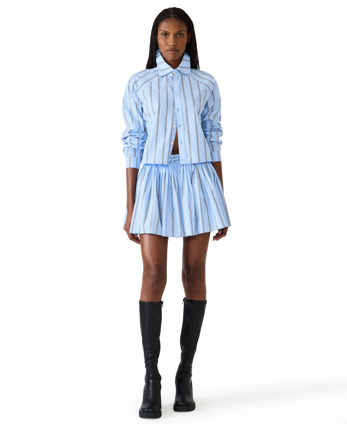 Click here for Steve Madden Womens Tyria A-Line Skirt - Light Blu... prices