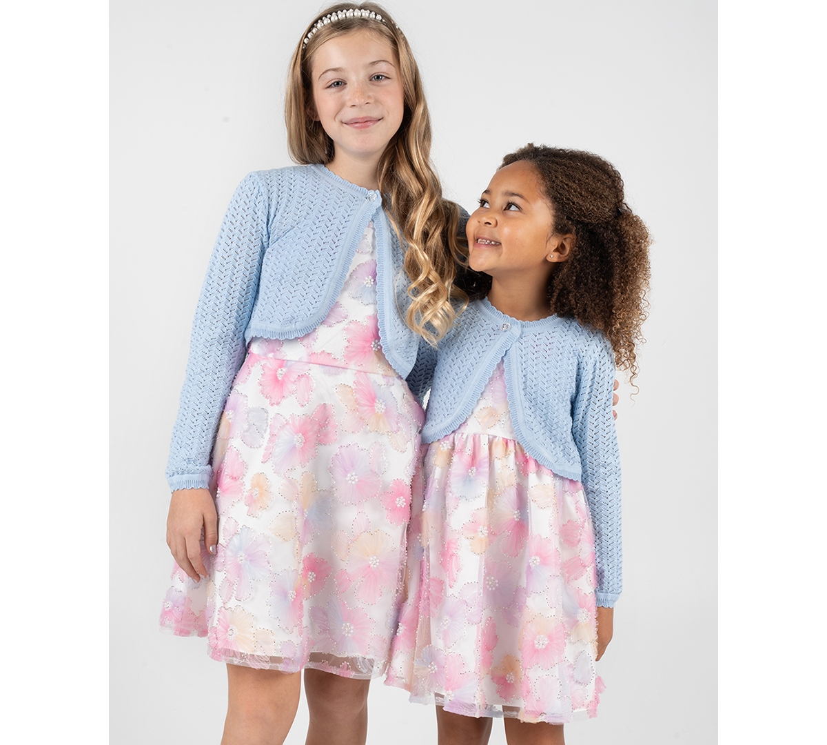 Click here for Rare Editions Girls 7-16 Crochet Knit Cardigan - L... prices