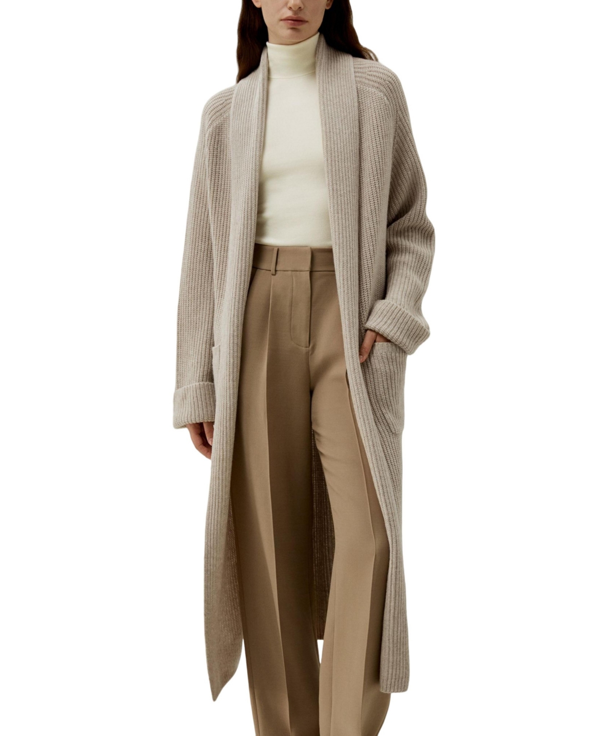 Click here for Lilysilk Womens Evergreen Cardigan - Millet prices