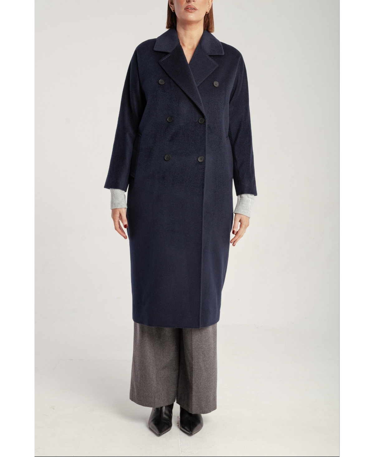 Click here for 1982 Womens Cashmere Double Breasted Long Coat - N... prices