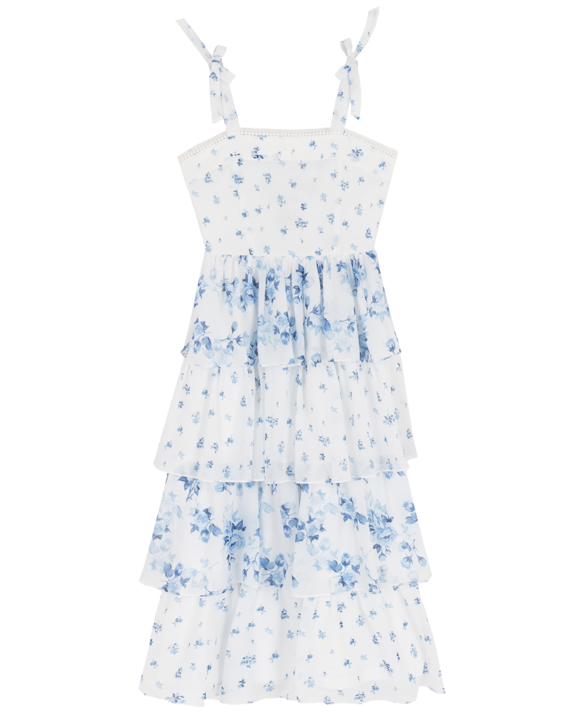 Click here for Rare Editions Girls 7-16 Beaded Soutache Square Ne... prices