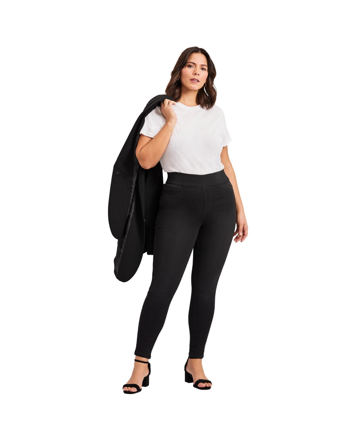 Click here for Avenue Womens Hi Rise Jegging - Black prices