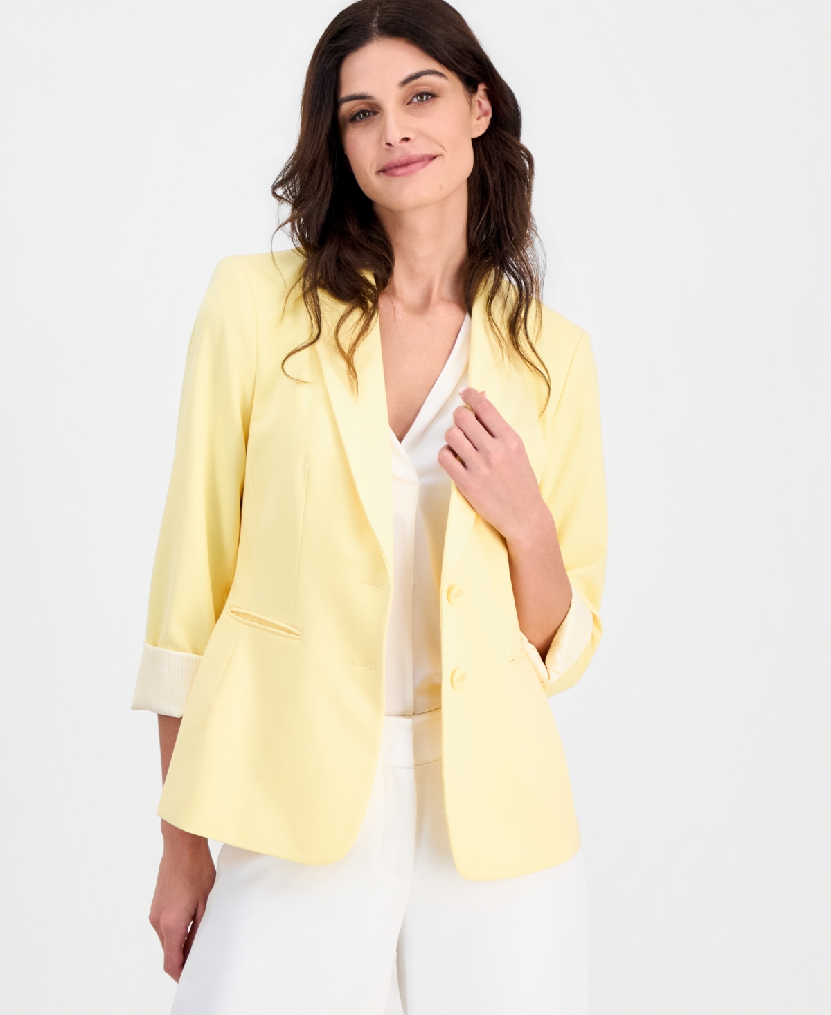 Click here for Tahari Asl Womens Two-Button Peak-Lapel Blazer - B... prices