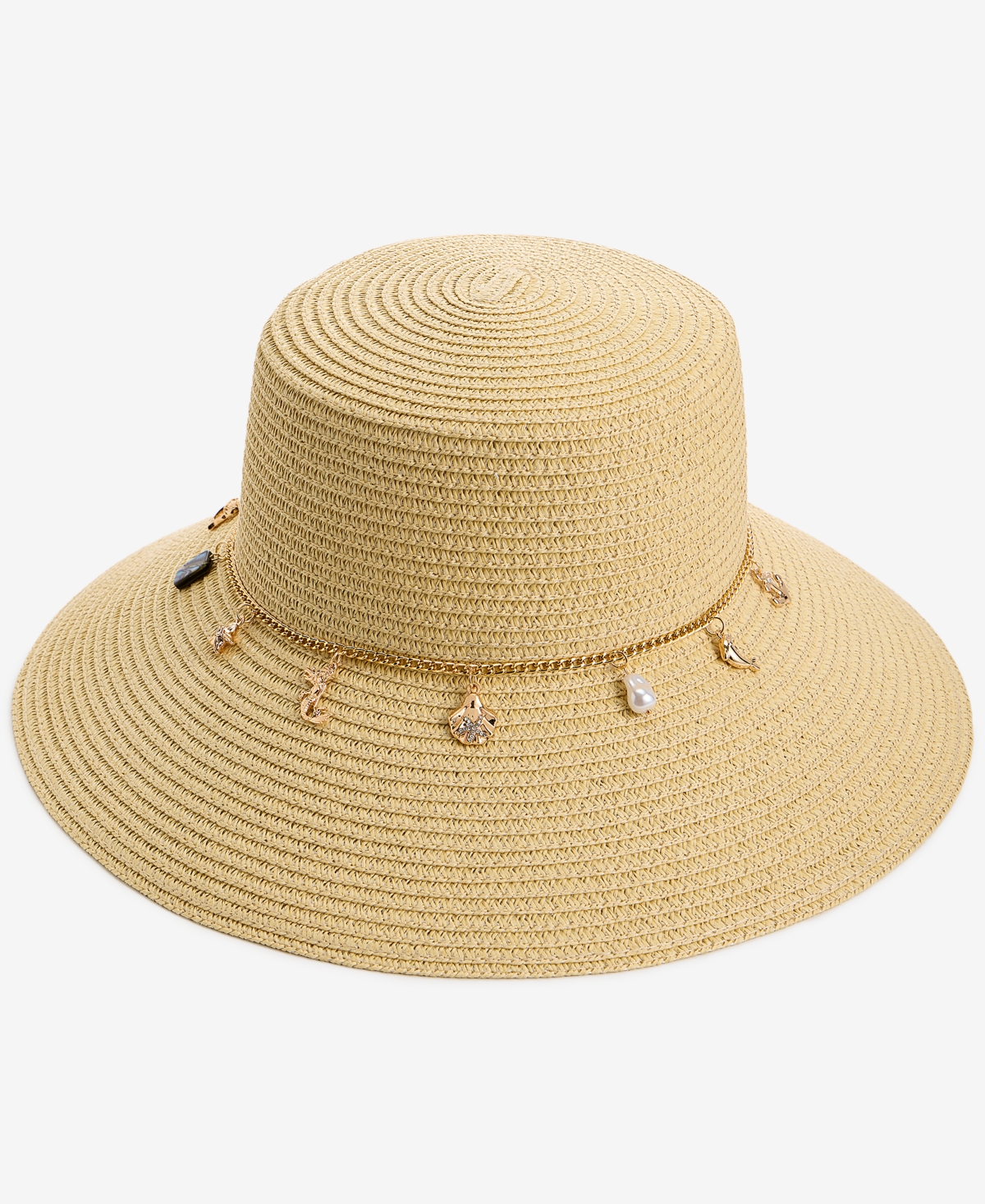 Click here for On 34th Charm Trim Straw Down Brim Hat  Macys Excl... prices