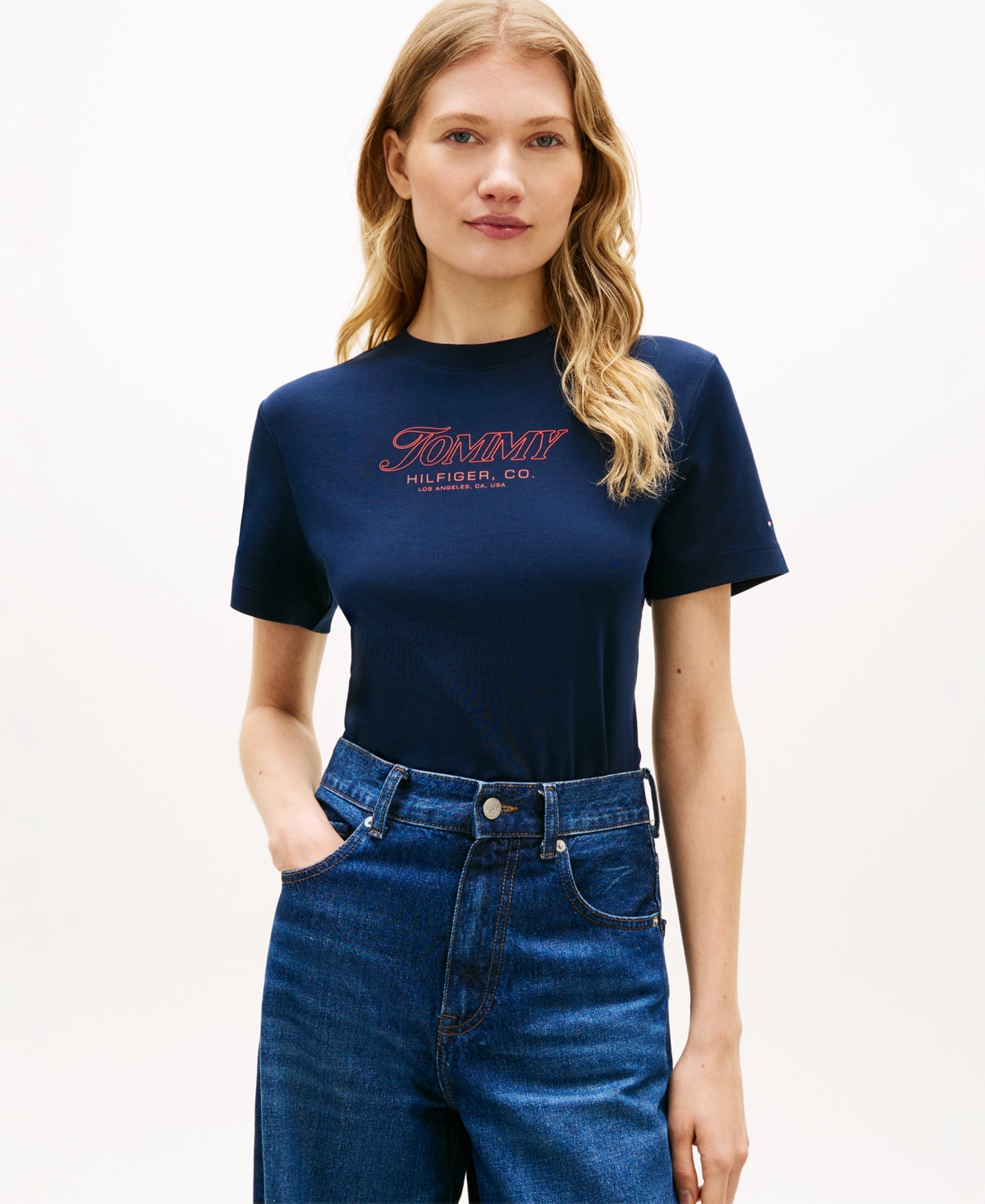 Click here for Tommy Hilfiger Womens La Graphic T-Shirt - Dark Ni... prices