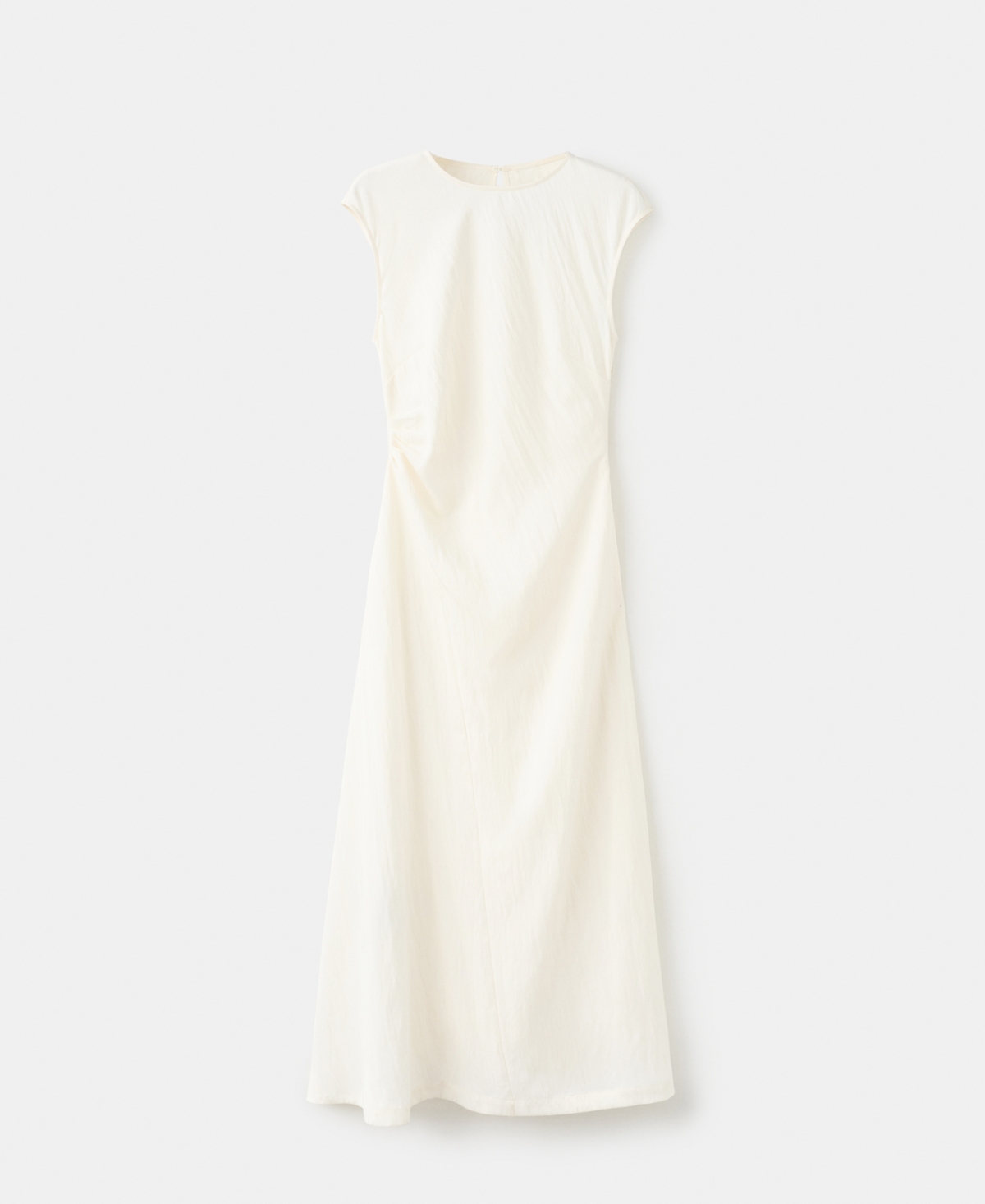 Click here for Mango Womens Pleated Waist Lyocell Dress - Ecru prices