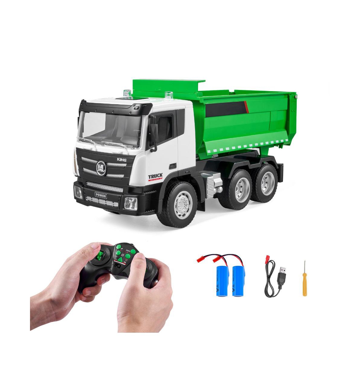 Click here for Slickblue Rc Dump Truck Toy  9-Channel 1:18 Scale... prices