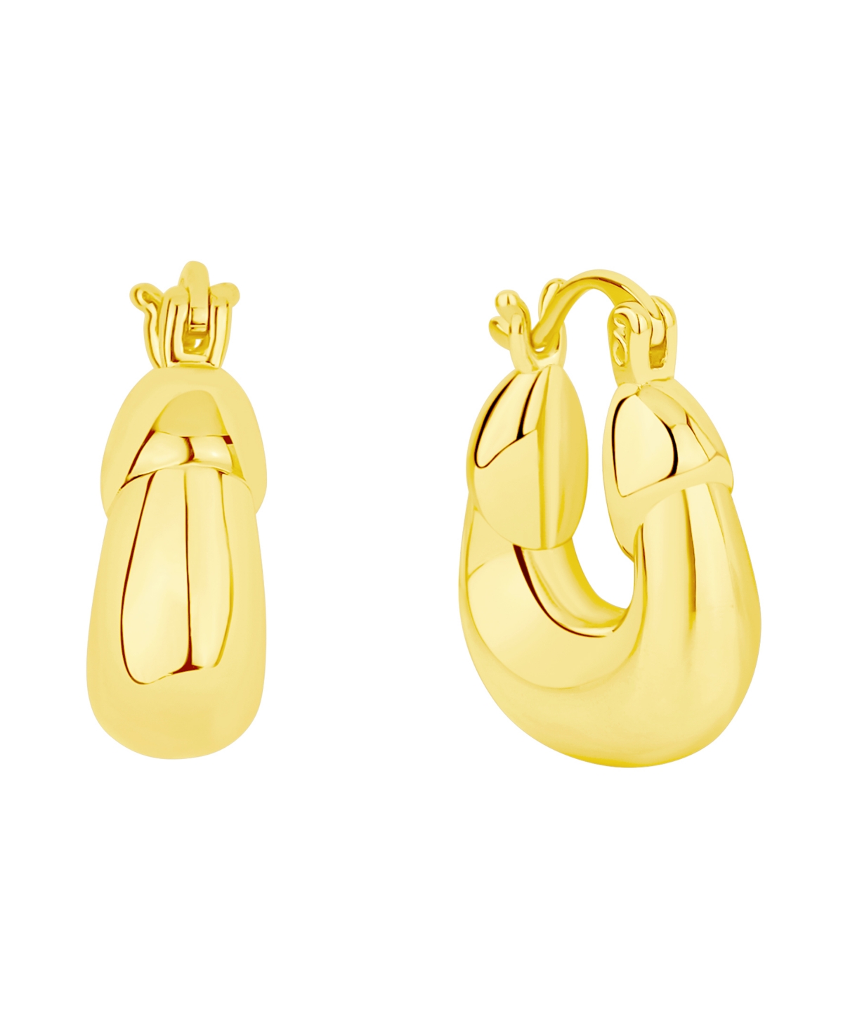 Click here for And Now This Puff Click Top Hoop Earrings - Gold prices