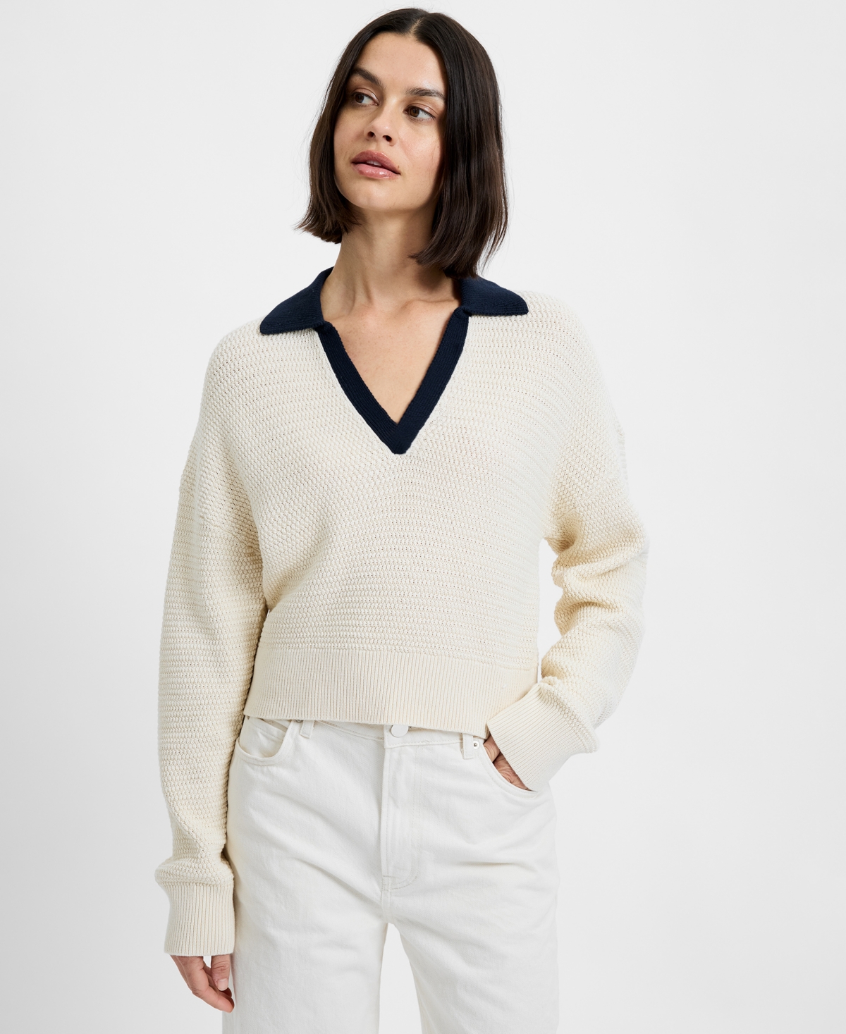 Click here for French Connection Womens Mozart Contrast Trim Knit... prices