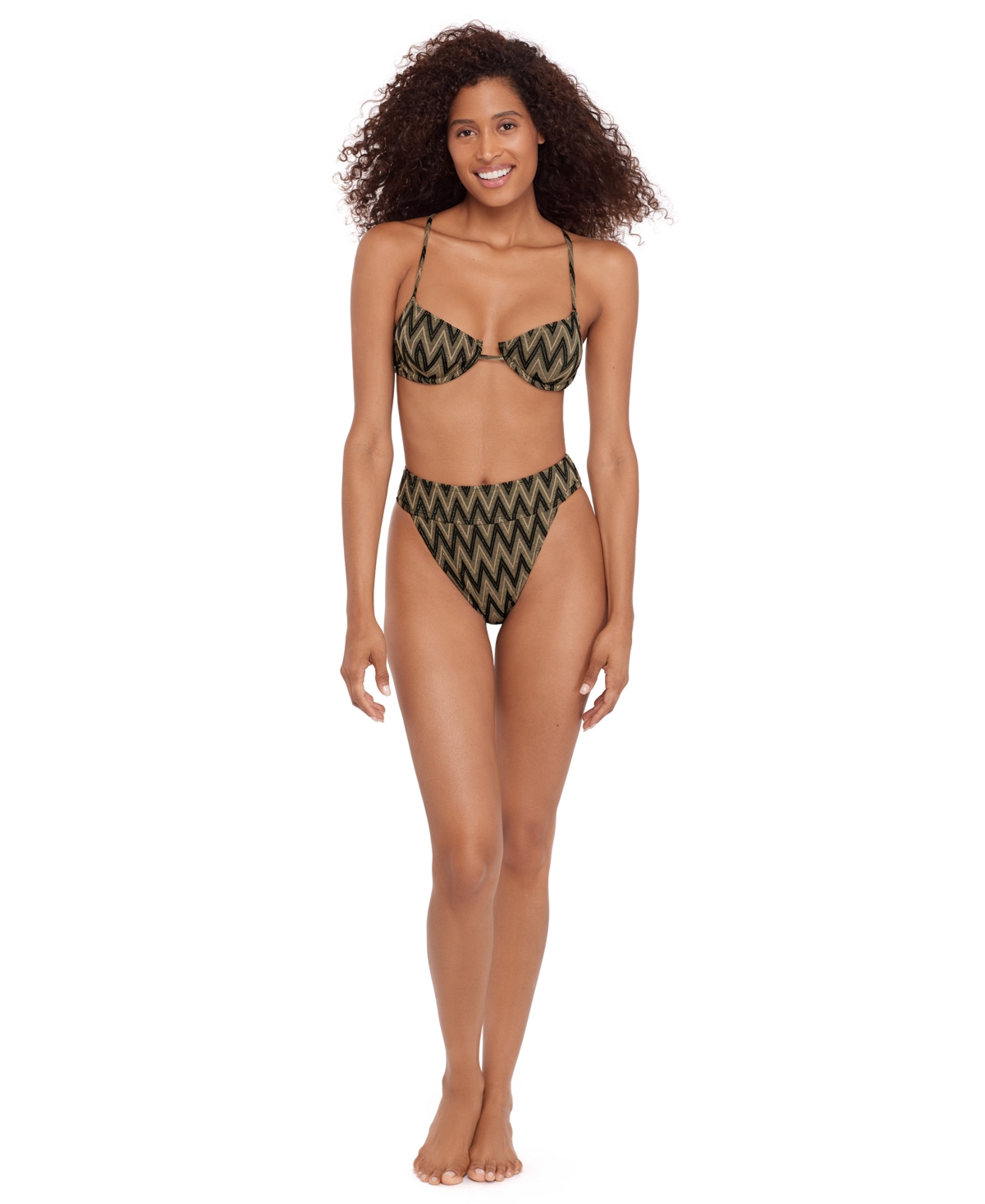 Click here for Steve Madden Womens X-Back Demi Underwire Swim Top... prices