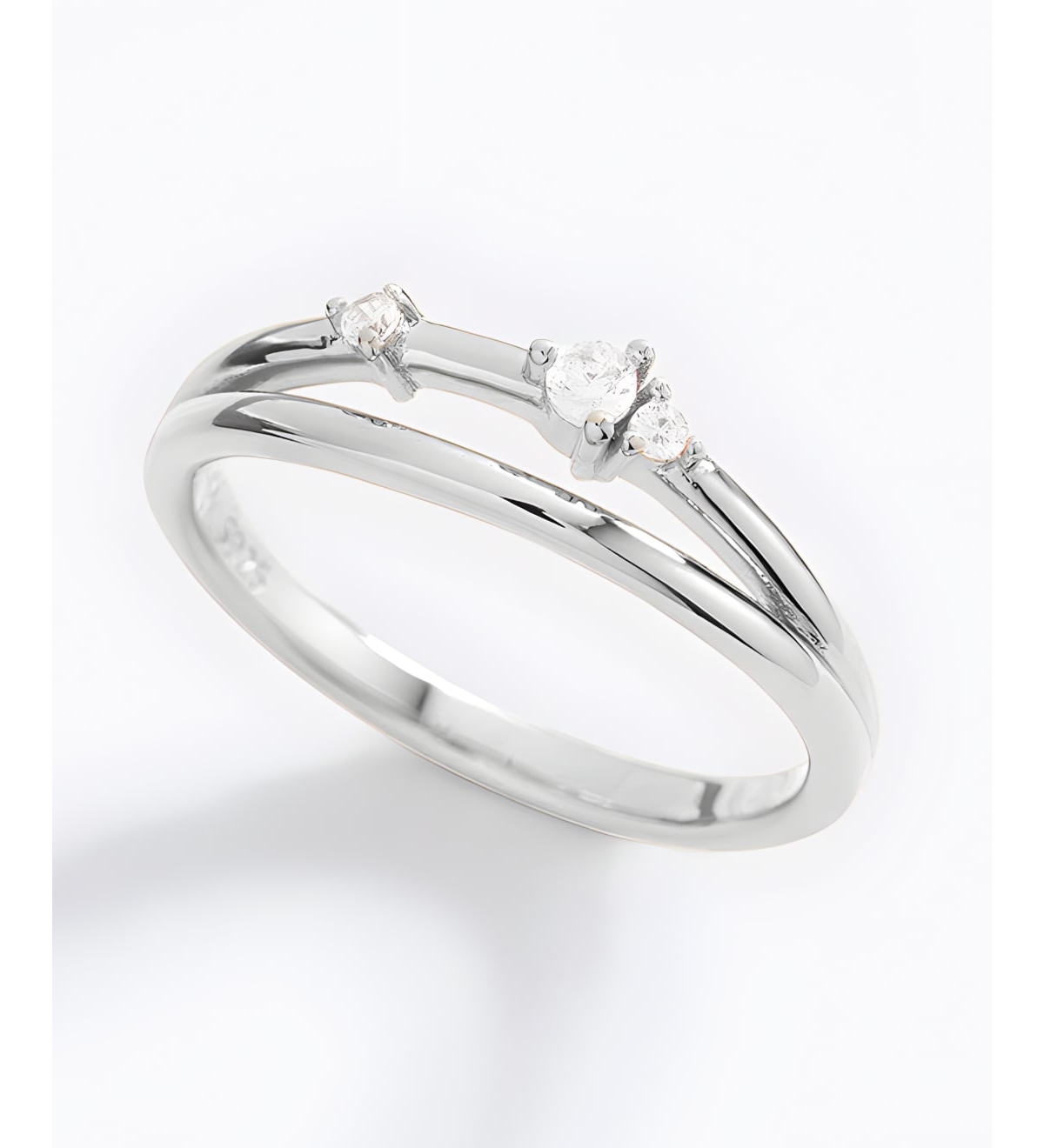 Click here for Mint & Lily Crescent Moon Cubic Zirconia Diamond R... prices