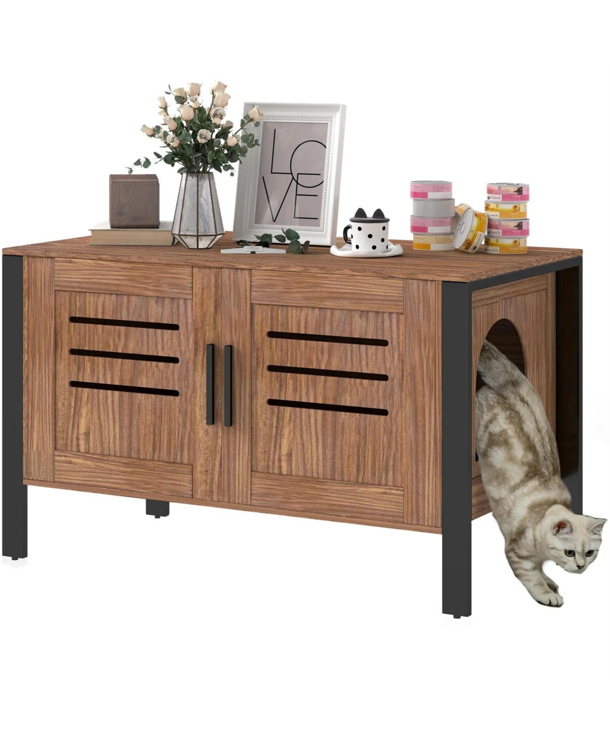 Click here for Aostirmotor Cat Litter Box Enclosure with Tall Leg... prices