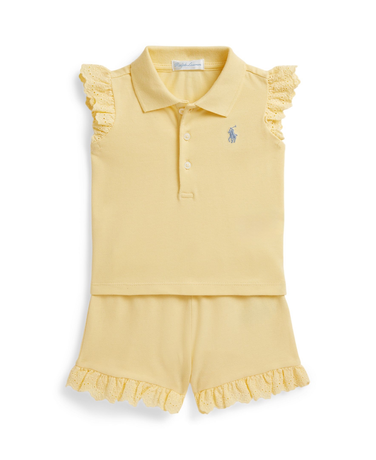 Click here for Polo Ralph Lauren Baby Girls Eyelet Stretch Polo S... prices