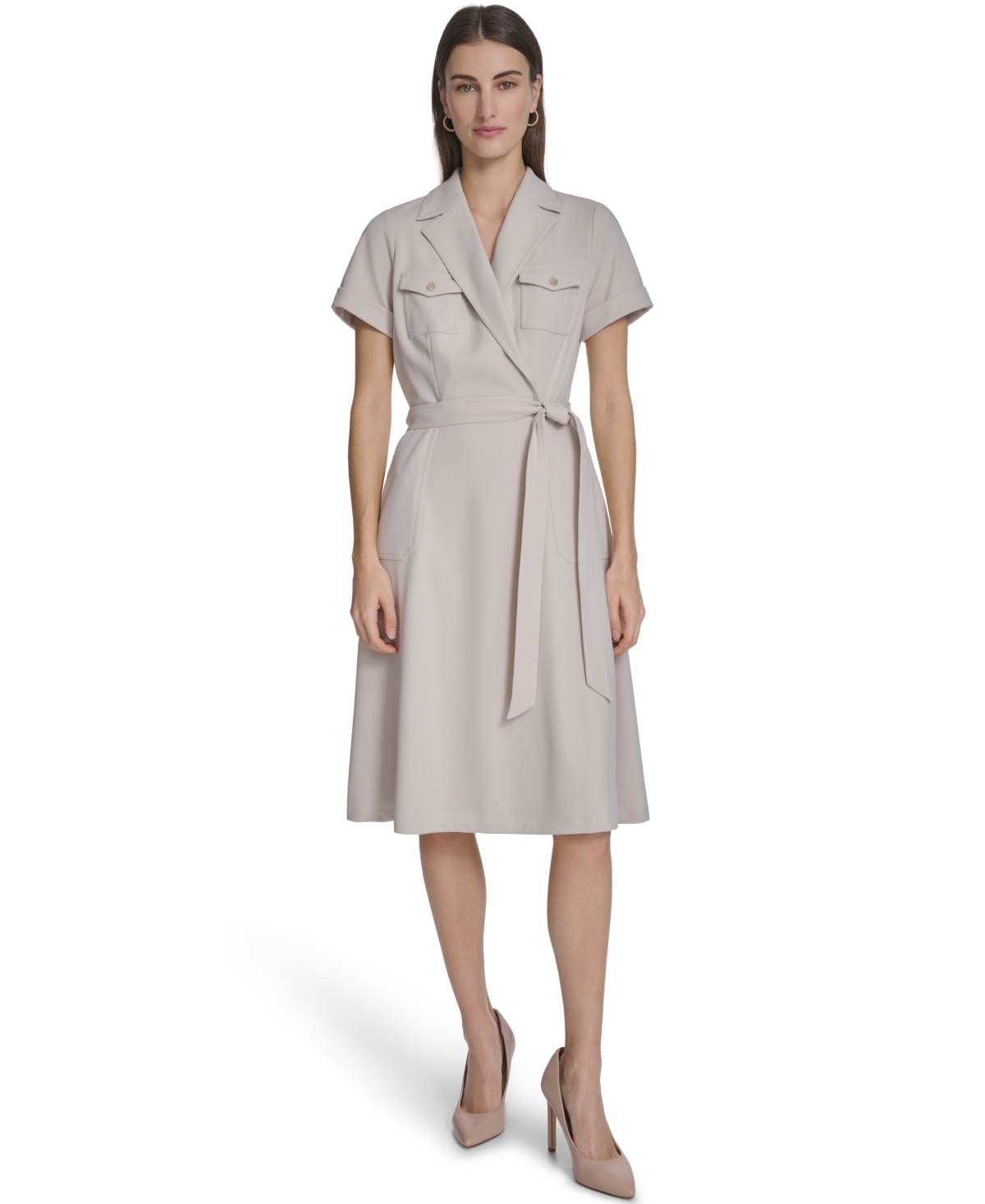 Click here for Calvin Klein Womens Collared Neck Blazer Dress - S... prices