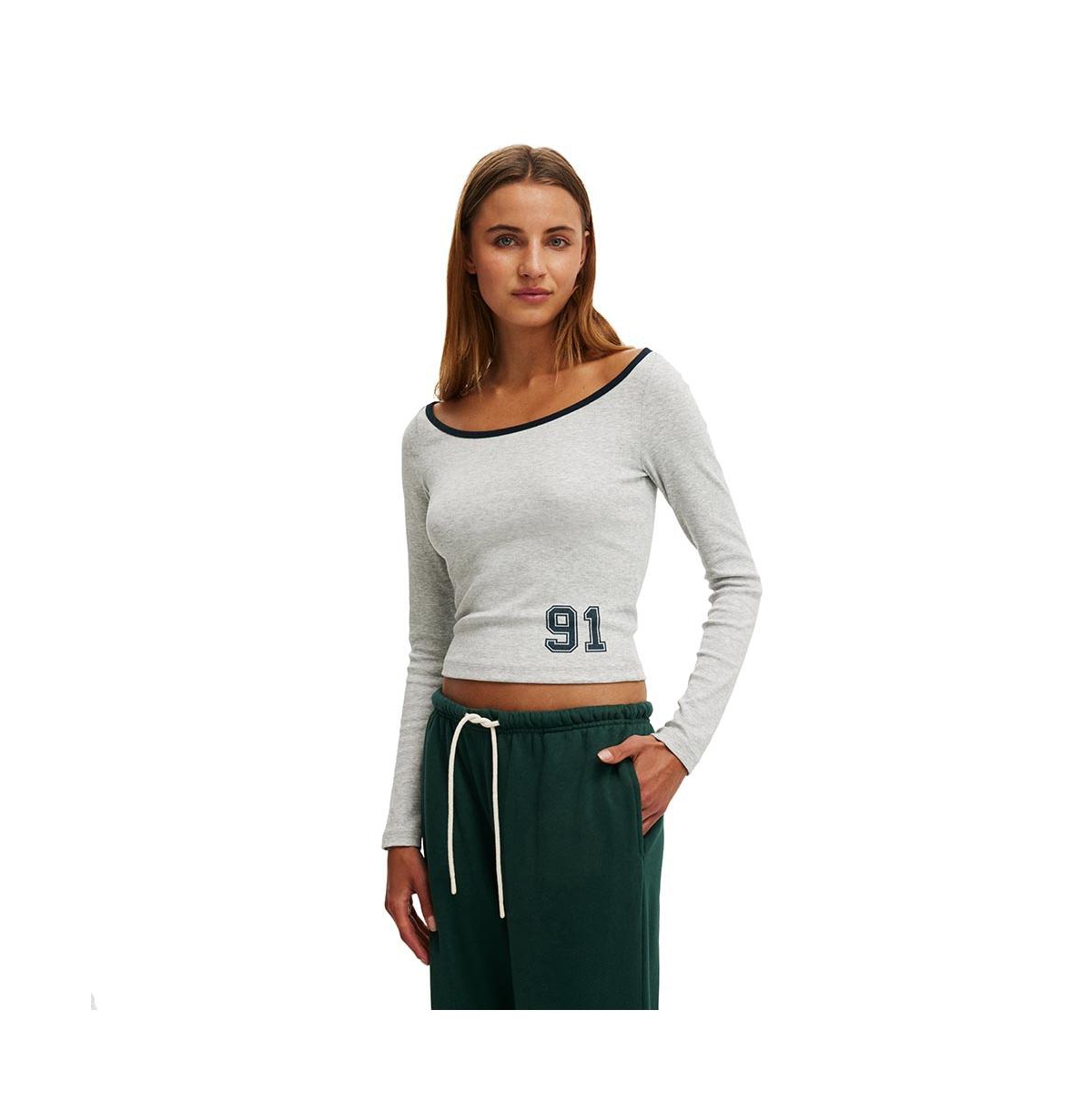 Click here for Cotton On Womens The Ls Off Shoulder Graphic Tee -... prices