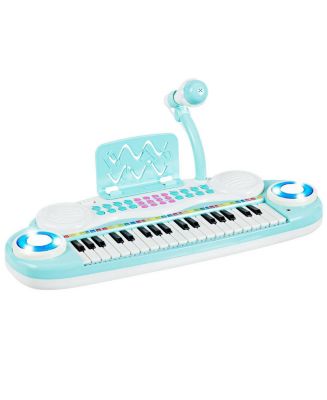 HONGGE 37-Key Kids Electric Keyboard Piano with Microphone, Music Stand ...