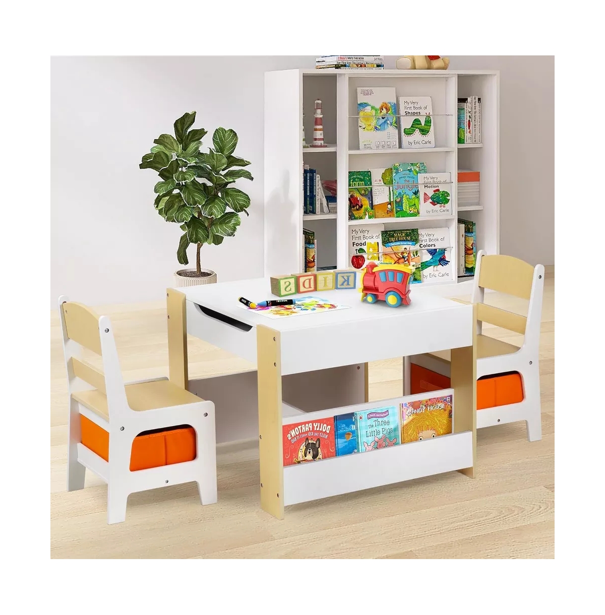 Click here for Kinder King 3-in-1 Kids Table with 2 Chairs  Stora... prices