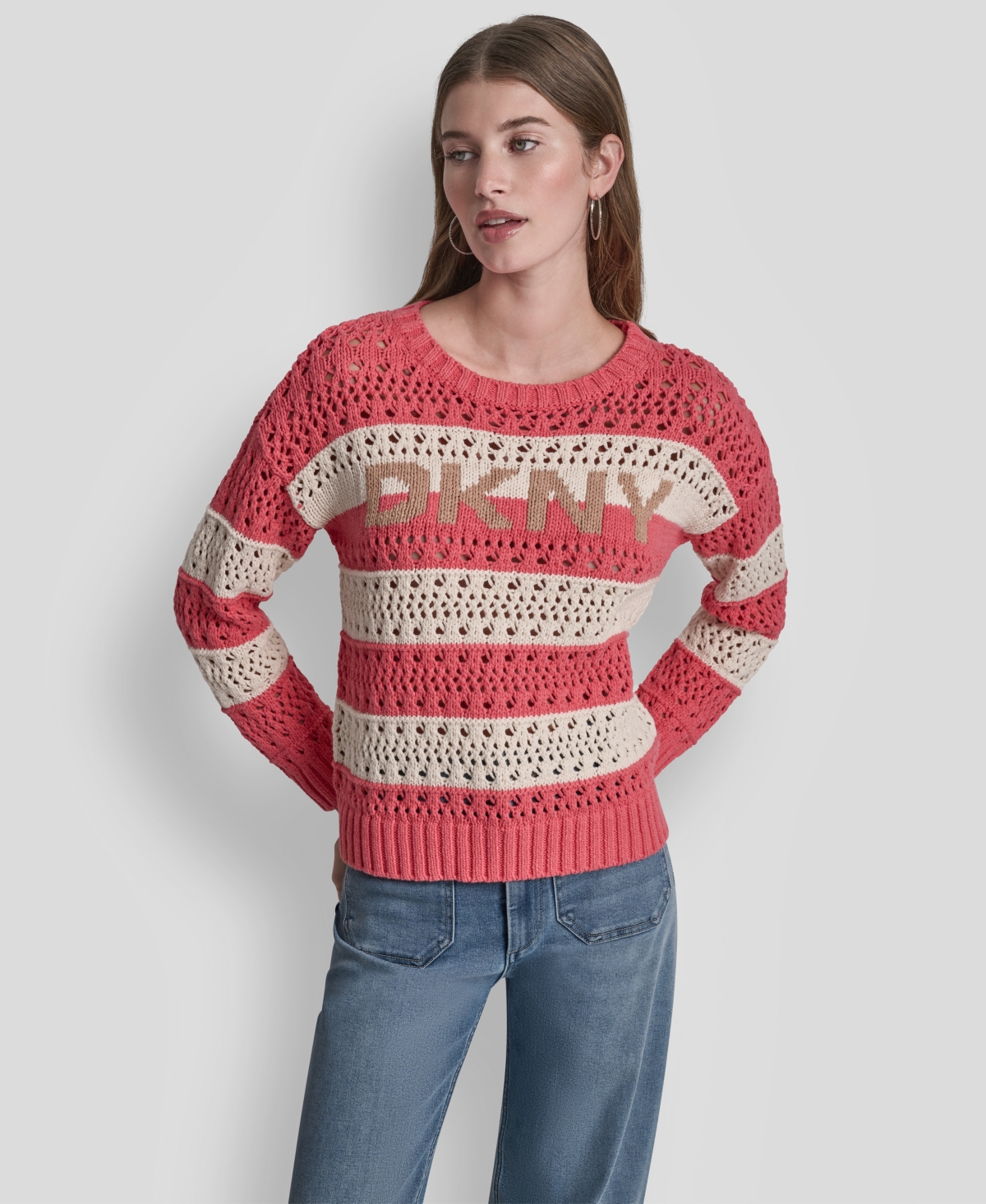 Click here for Dkny Jeans Petite Long-Sleeve Stripe Sweater - Sun... prices