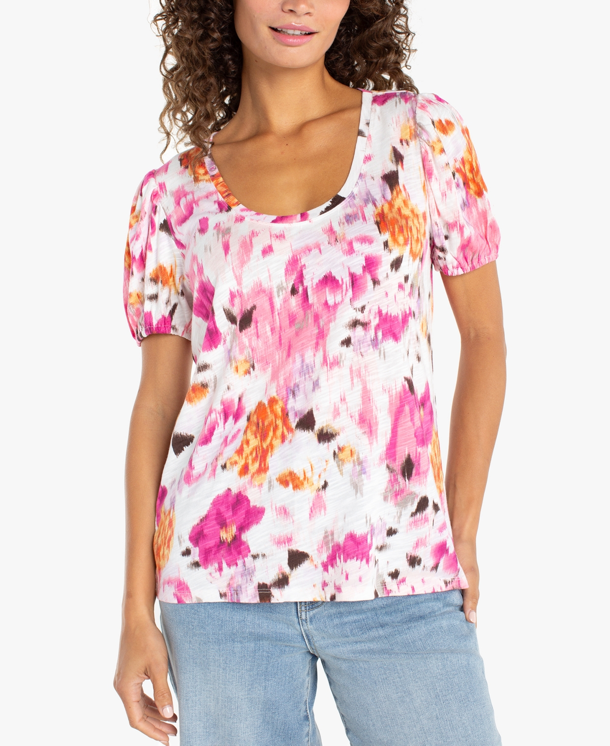 Click here for Liverpool Los Angeles Petite Puff Sleeve Scoop Nec... prices