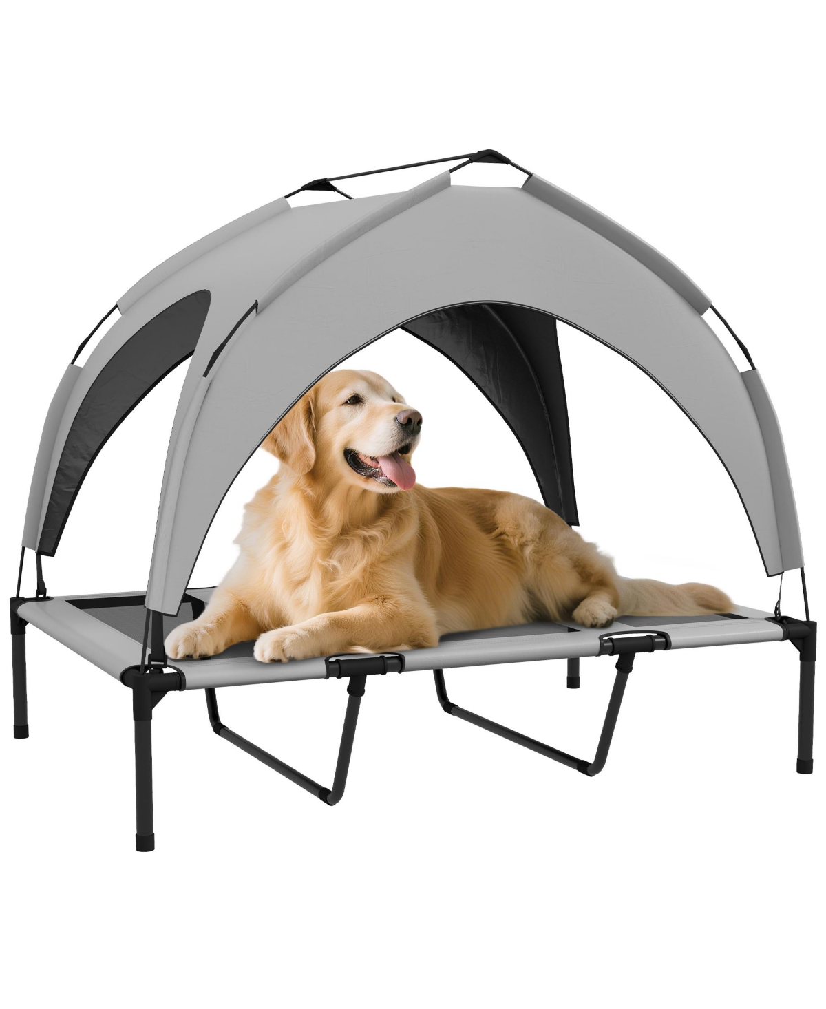 Click here for PawHut Elevated Dog Bed with Canopy  Raised Outdoo... prices