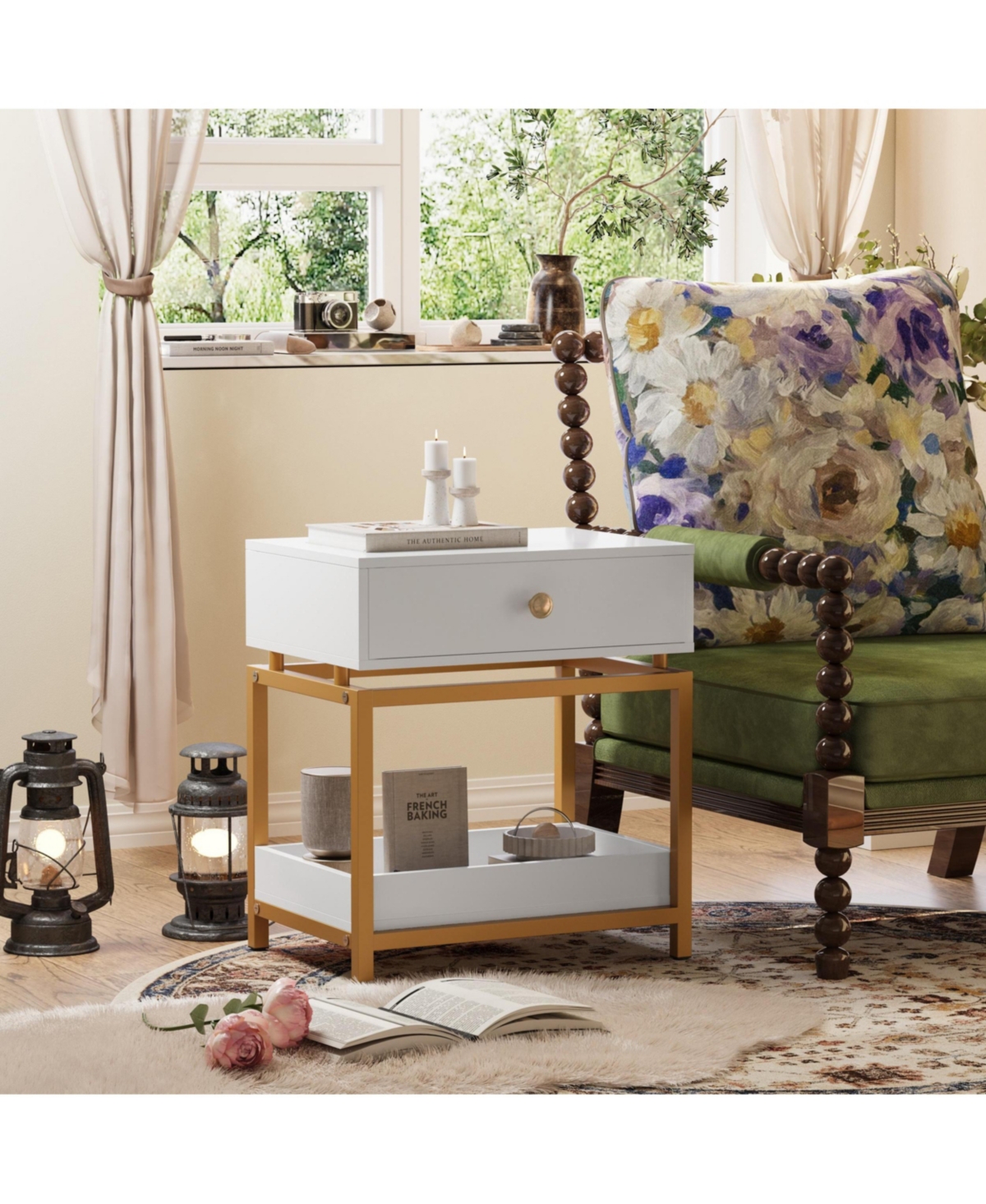 Click here for Cesicia Modern Nightstand End Table with Drawer an... prices