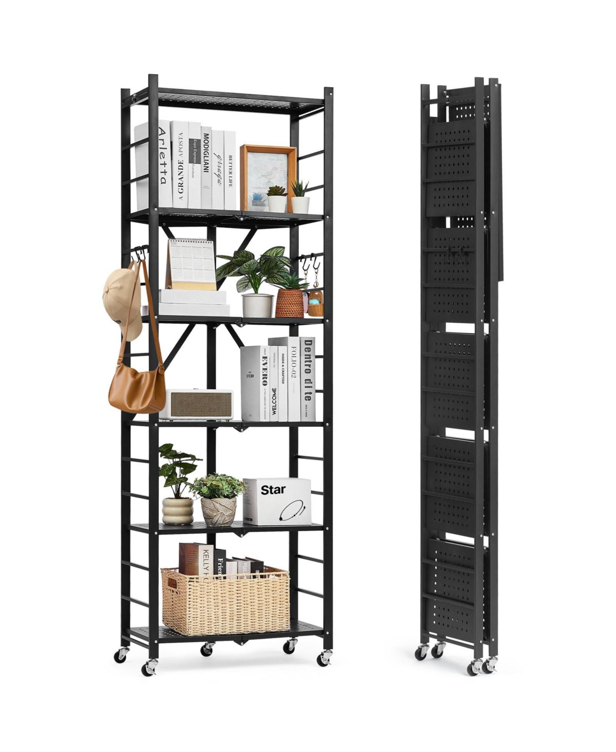 Click here for Mecale 6-Tier Foldable Storage Shelf  No-Assembly... prices