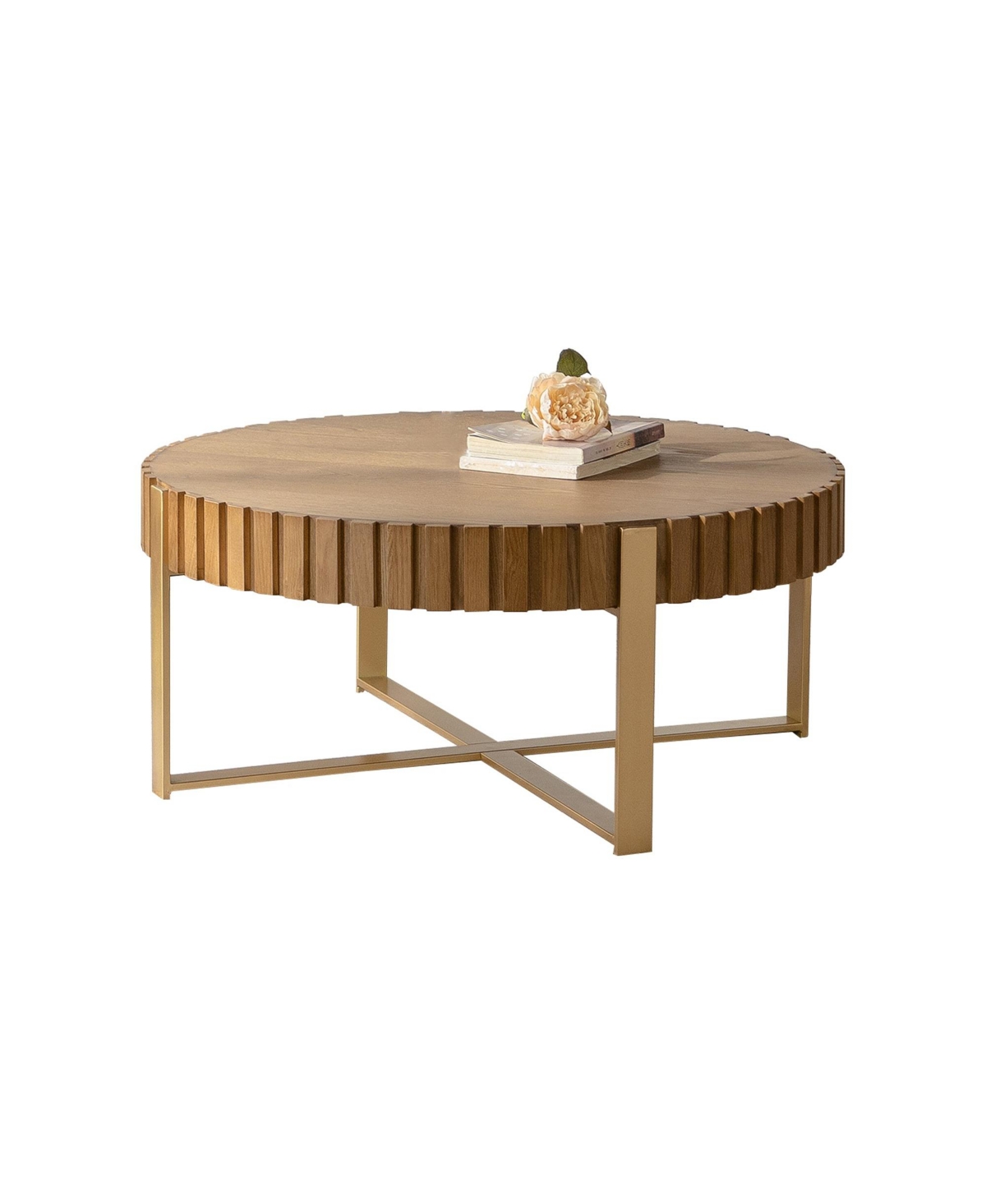 Click here for Boyel Living Round Two-Ply Coffee Table Handcrafte... prices