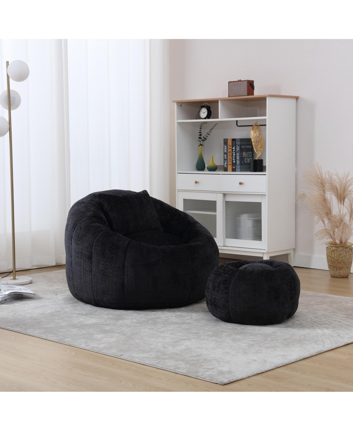Click here for Cesicia Modern Bean Bag Chairs with Ottoman and Pi... prices