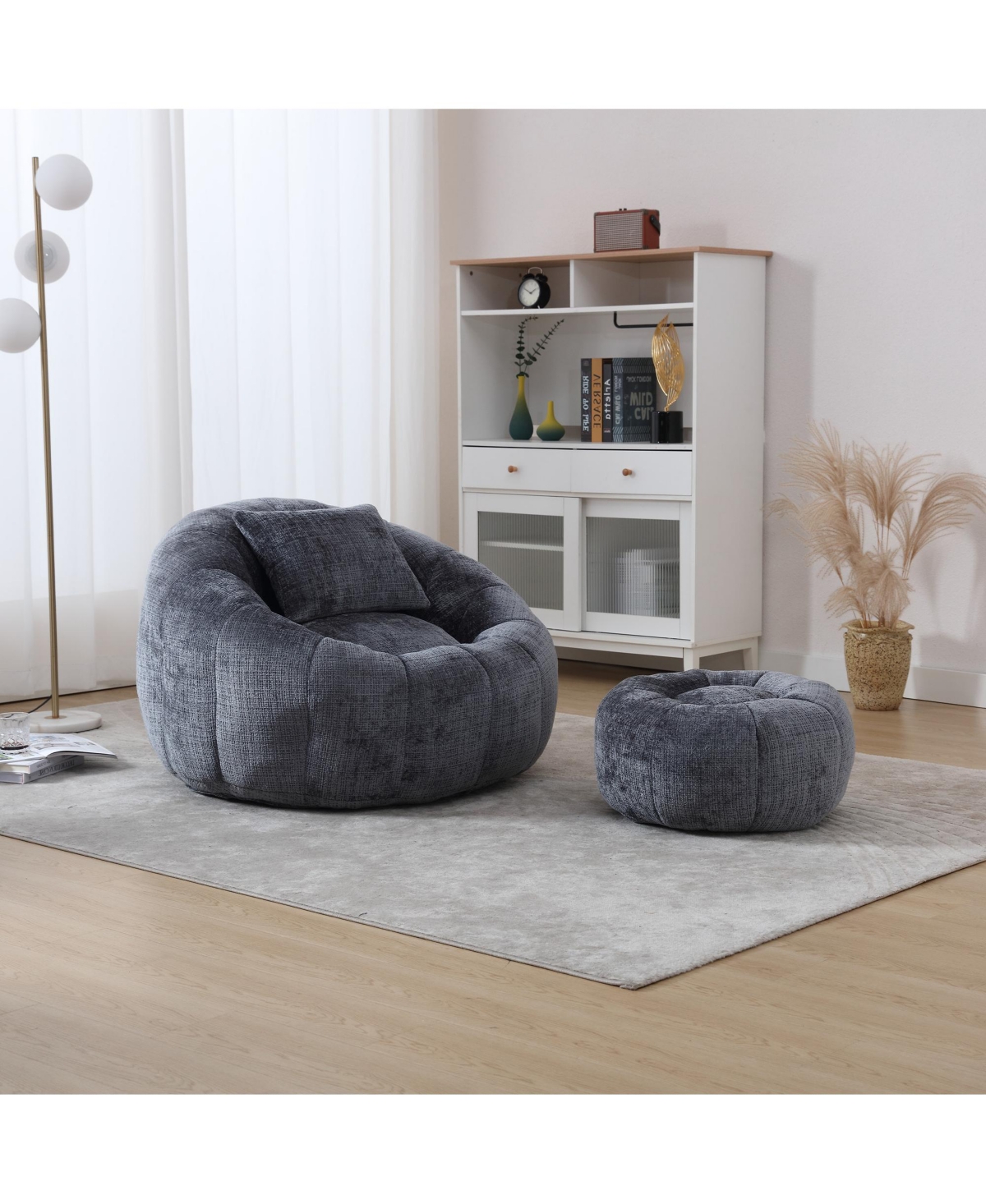 Click here for Cesicia Modern Bean Bag Chairs with Ottoman and Pi... prices