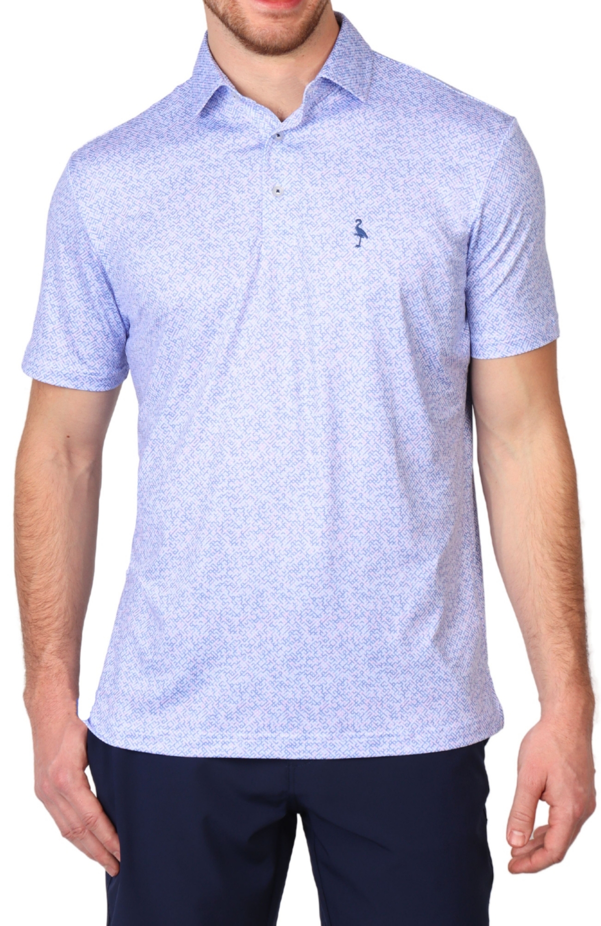 Click here for Tailorbyrd Mens Abstract Maze Performance Polo - B... prices