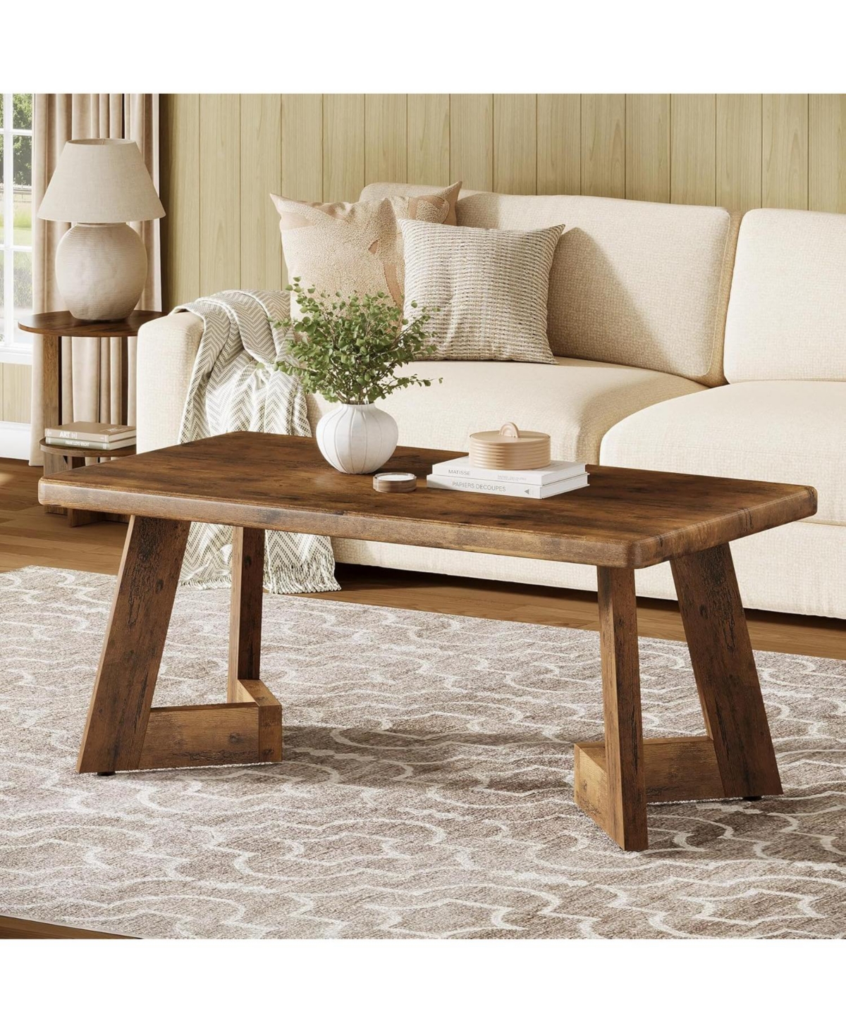 Click here for Tribesigns Coffee Table  Farmhouse Center Table wi... prices