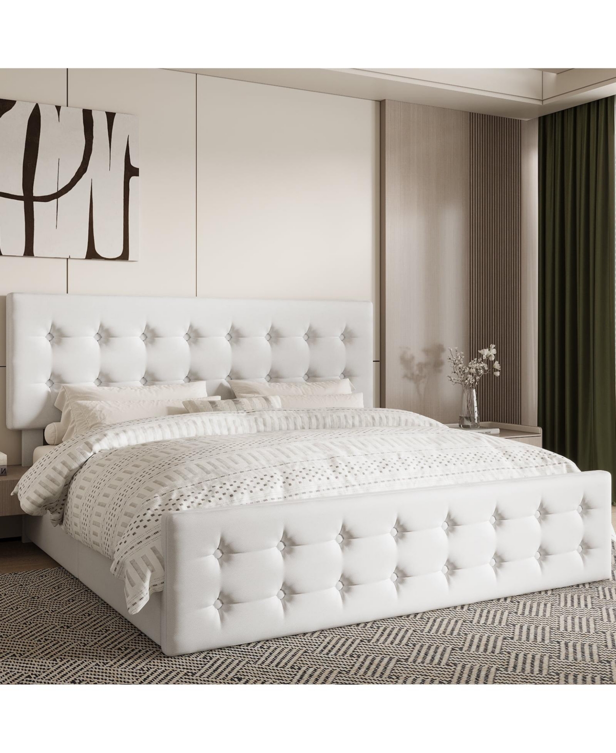 Click here for gaomon Easy Assembly King Size Bed Frame Space Sav... prices