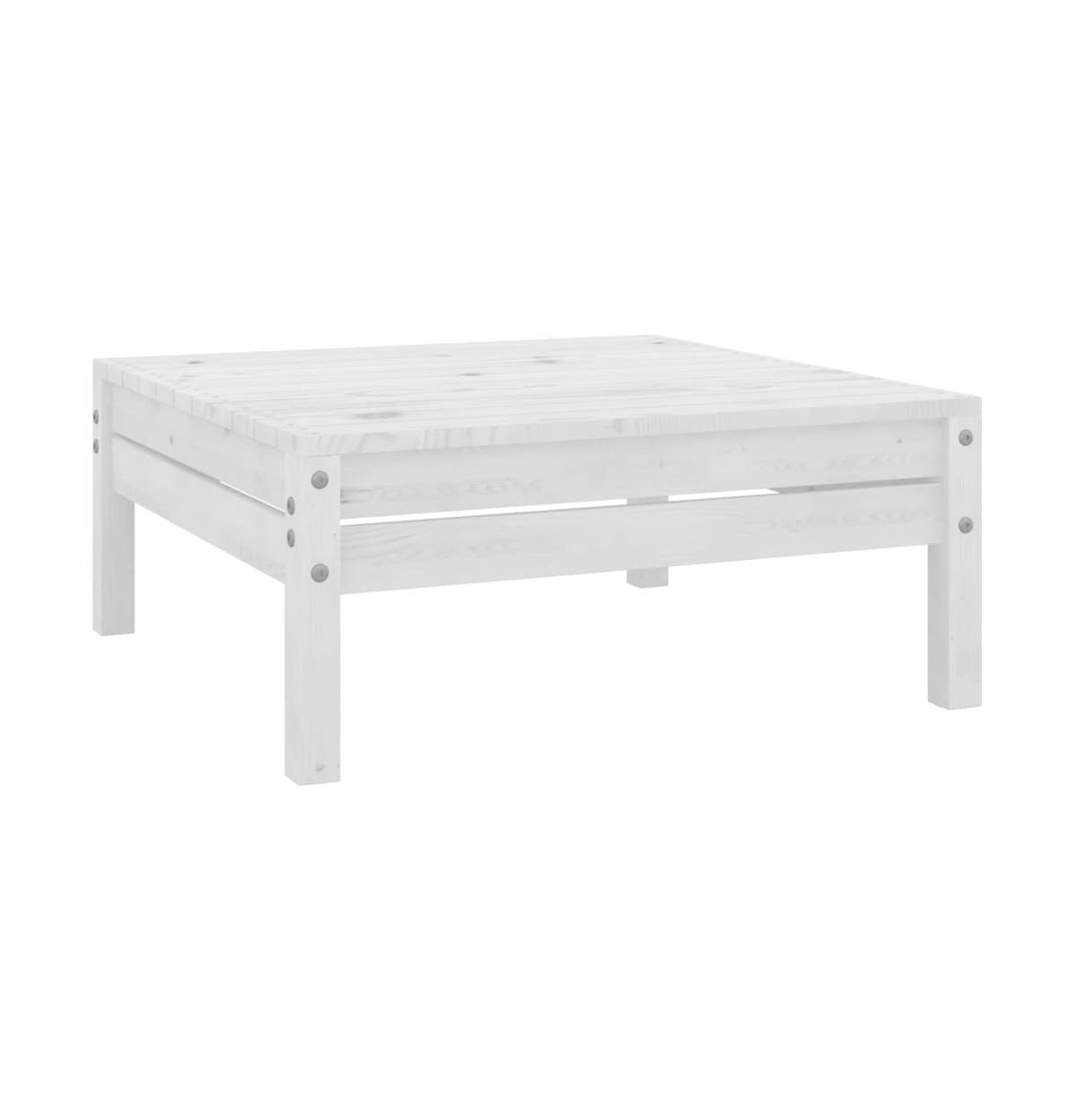Click here for Patio Footstool White Solid Pinewood - White prices