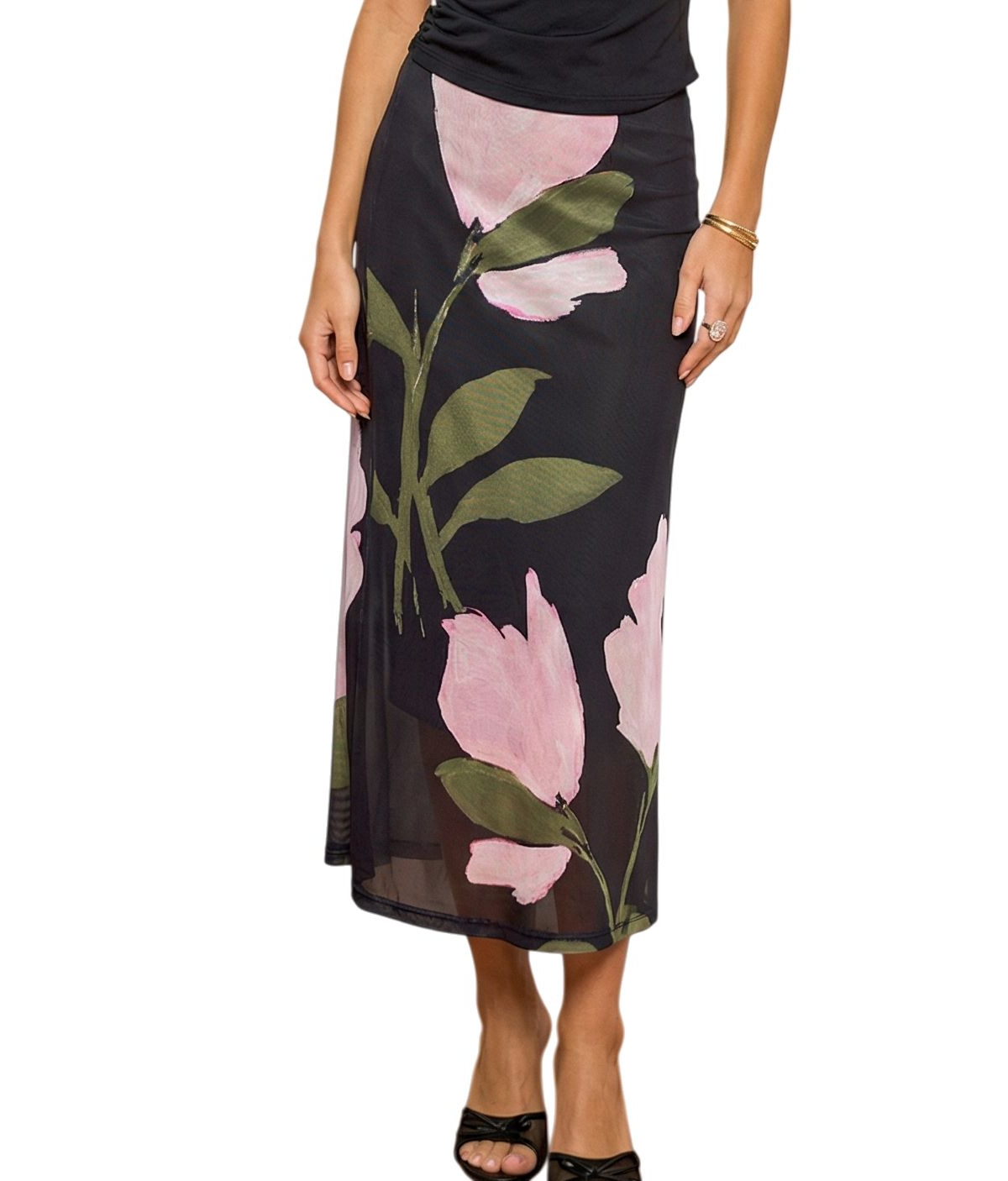 Click here for Cupshe Womens Blooming Peony Floral Midi Skirt - P... prices