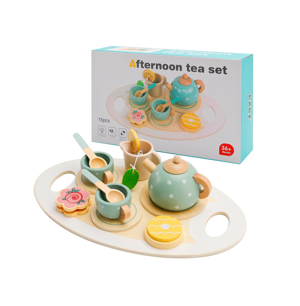 Click here for Bruce & Shark 15-Piece Wooden Tea Set for Kids  Pr... prices