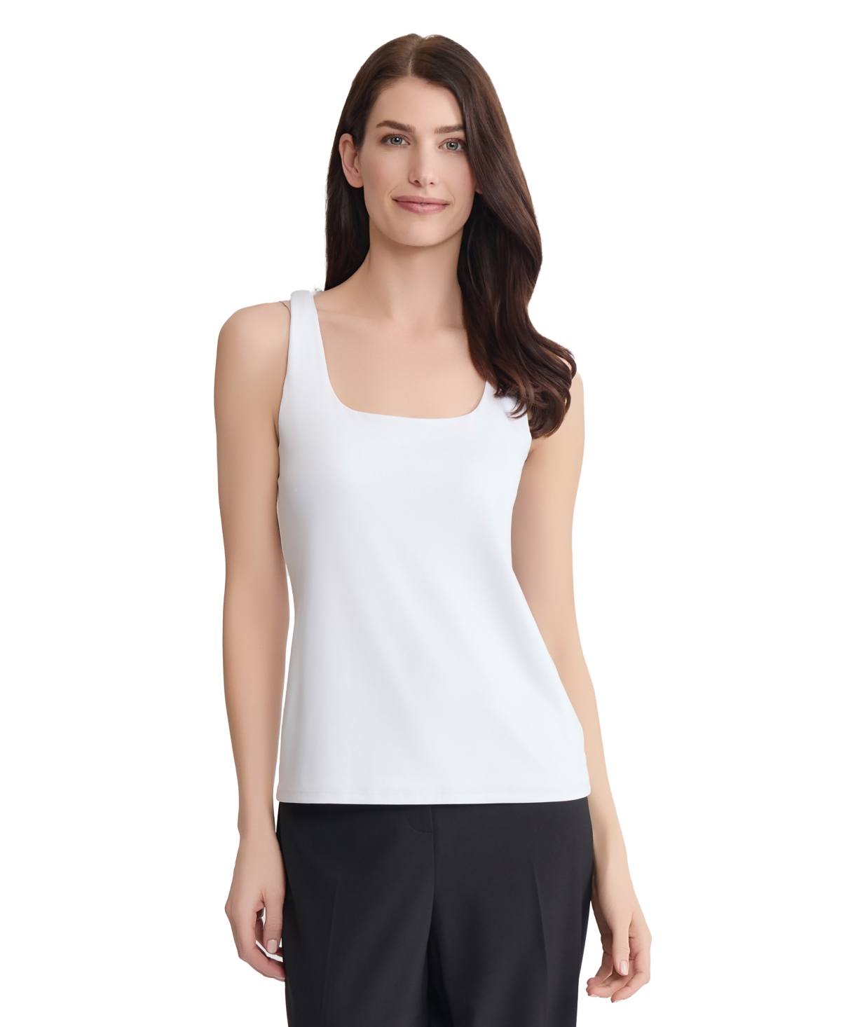 Click here for Jones New York Womens Square Neck Top - Natural Wh... prices