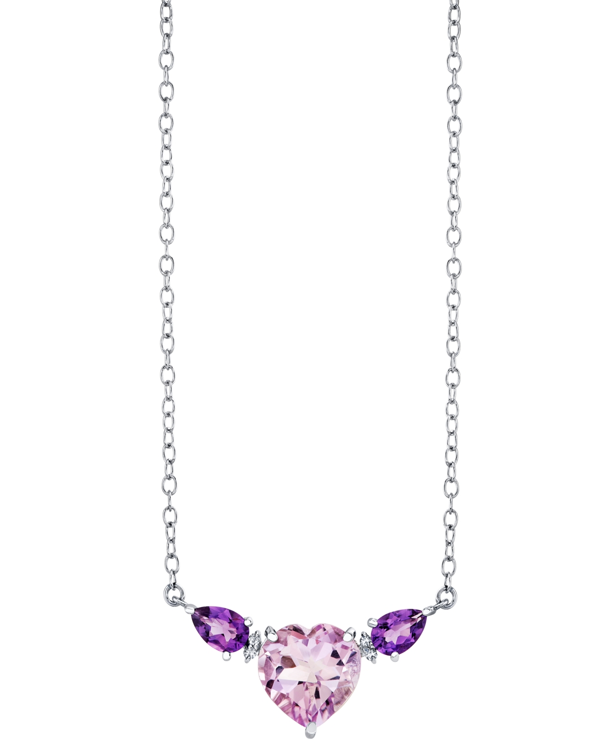 Click here for Macys Heart-Shape Amethyst (3-1/3 ct. t.w.) & Pear... prices