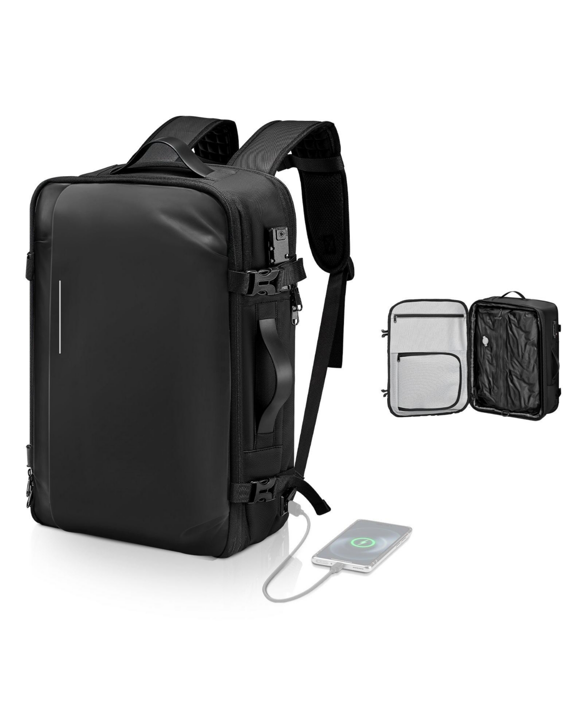 Click here for Mecale 65L Vacuum Seal Compression Travel Backpack... prices