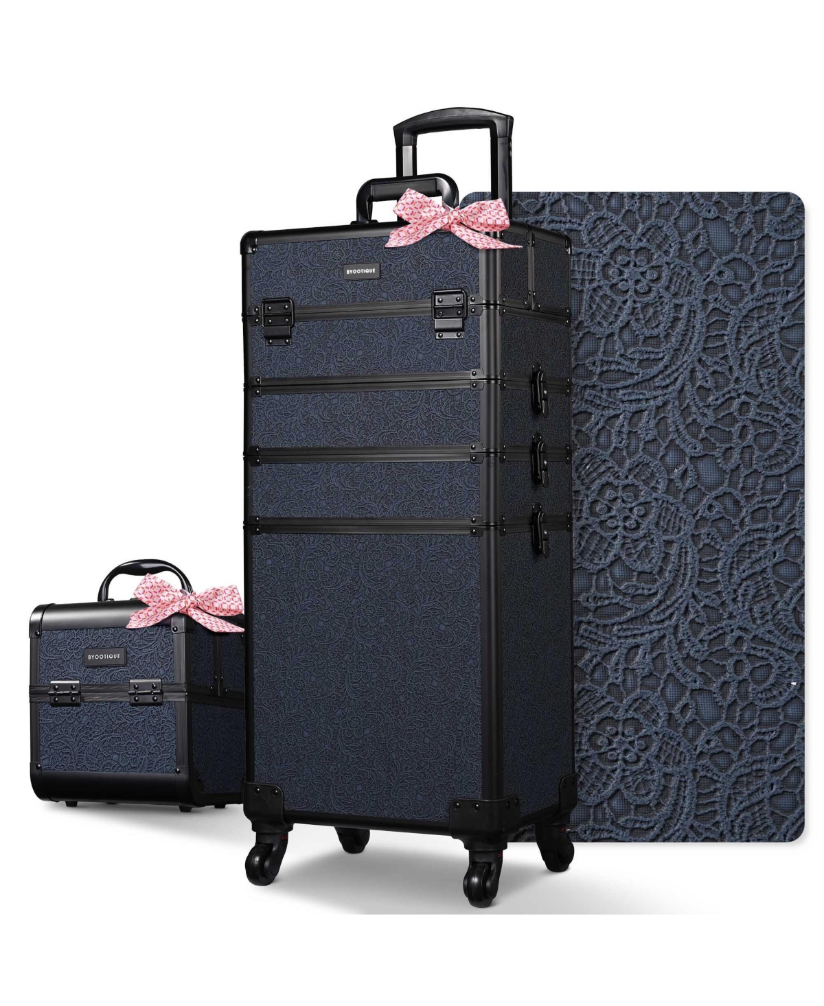 Click here for Byootique Makeup Train Case Trolley w/ Cube Case C... prices