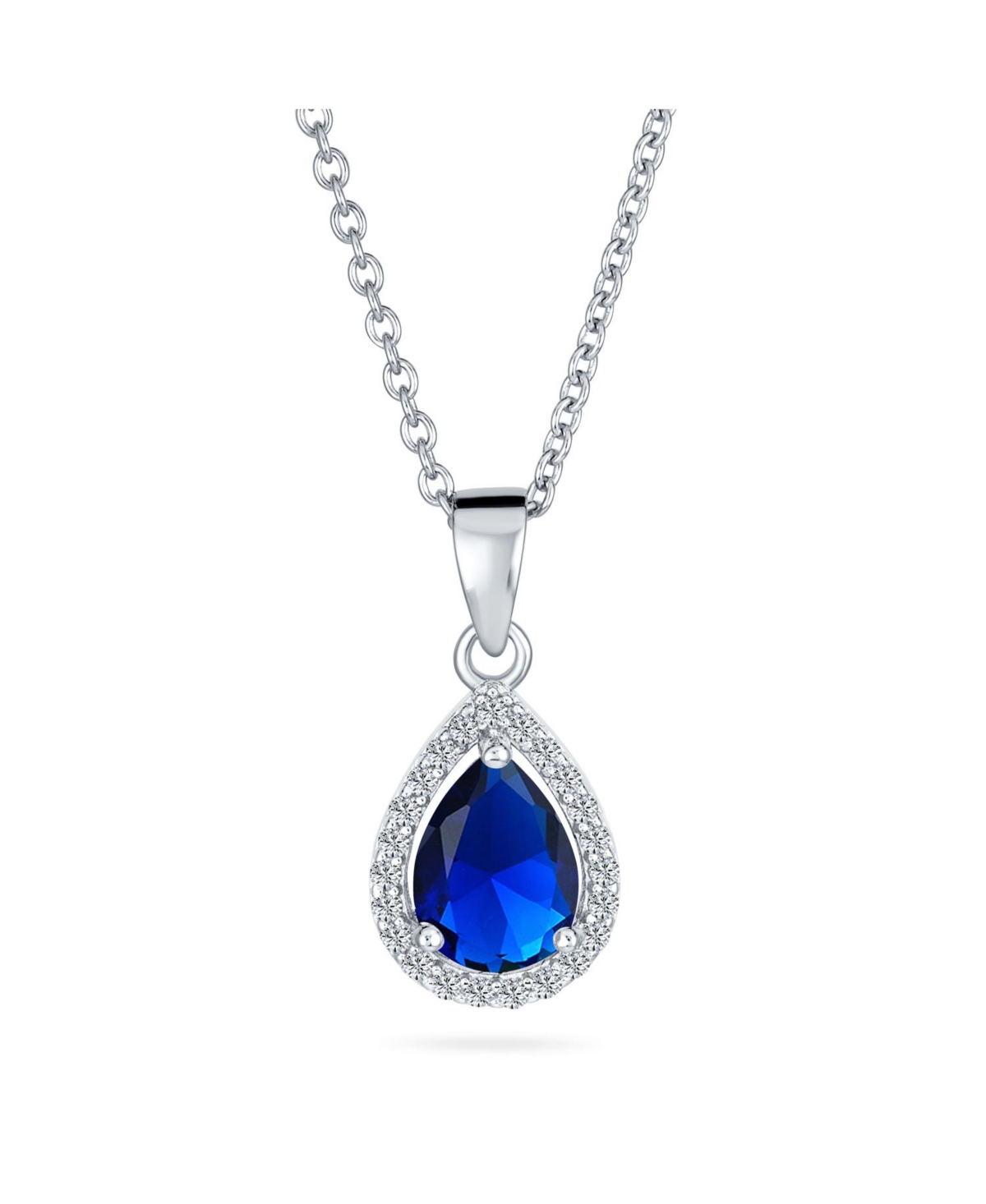 Click here for Bling Jewelry 5CT Solitaire Teardrop Halo Sapphire... prices