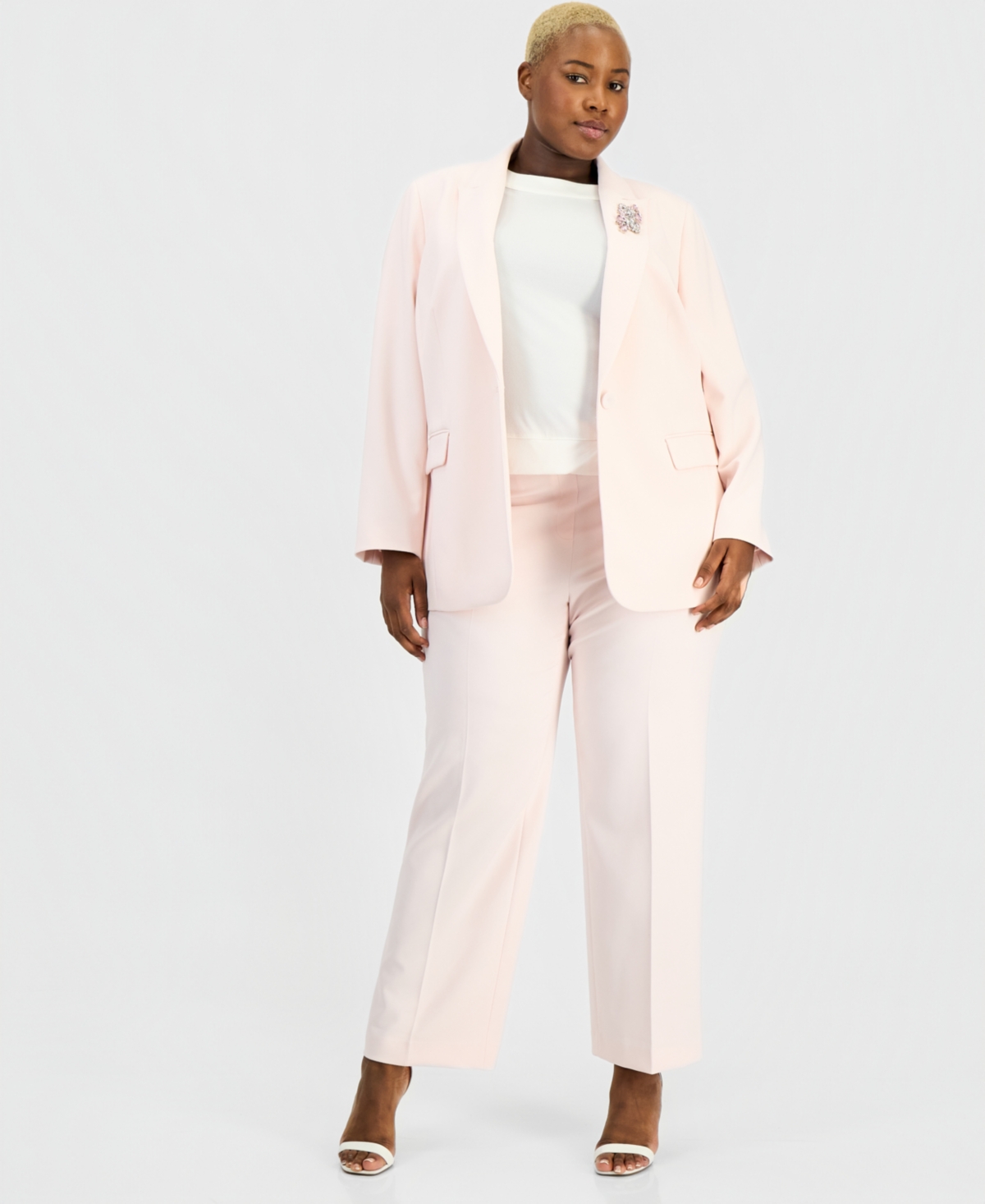 Click here for Anne Klein Plus Size High Rise Pull-On Pants - Sof... prices