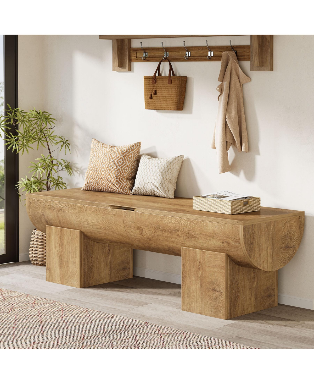 Click here for Tribesigns Storage Bench with Safety Hinges  55 In... prices