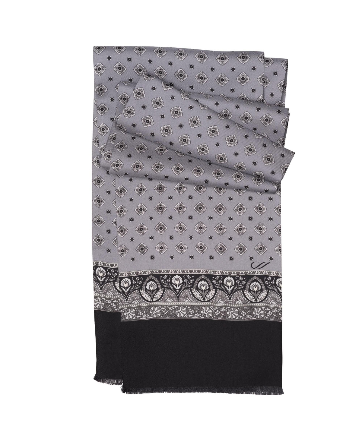 Click here for Elizabetta Mens Ancona - Silk Scarf for Men - Grey prices