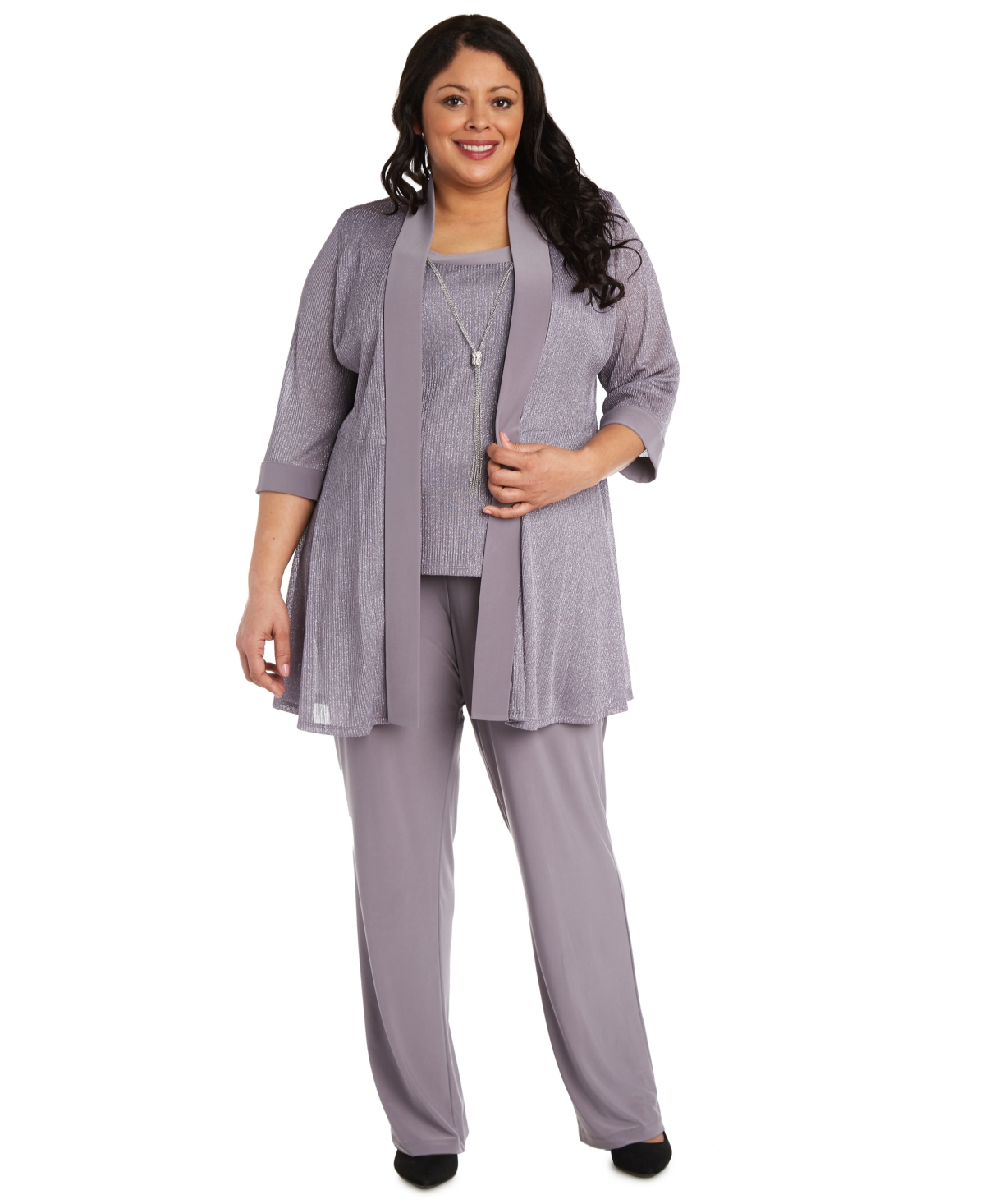 Click here for R & M Richards Plus Size 3-Pc. Metallic Jacket  Me... prices