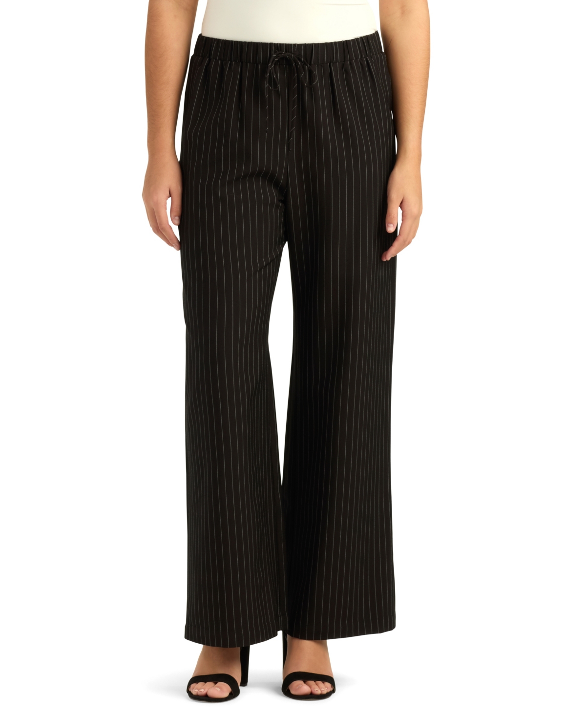 Click here for Bcx Juniors Pinstriped Tropical Pull-On Pants - Co... prices