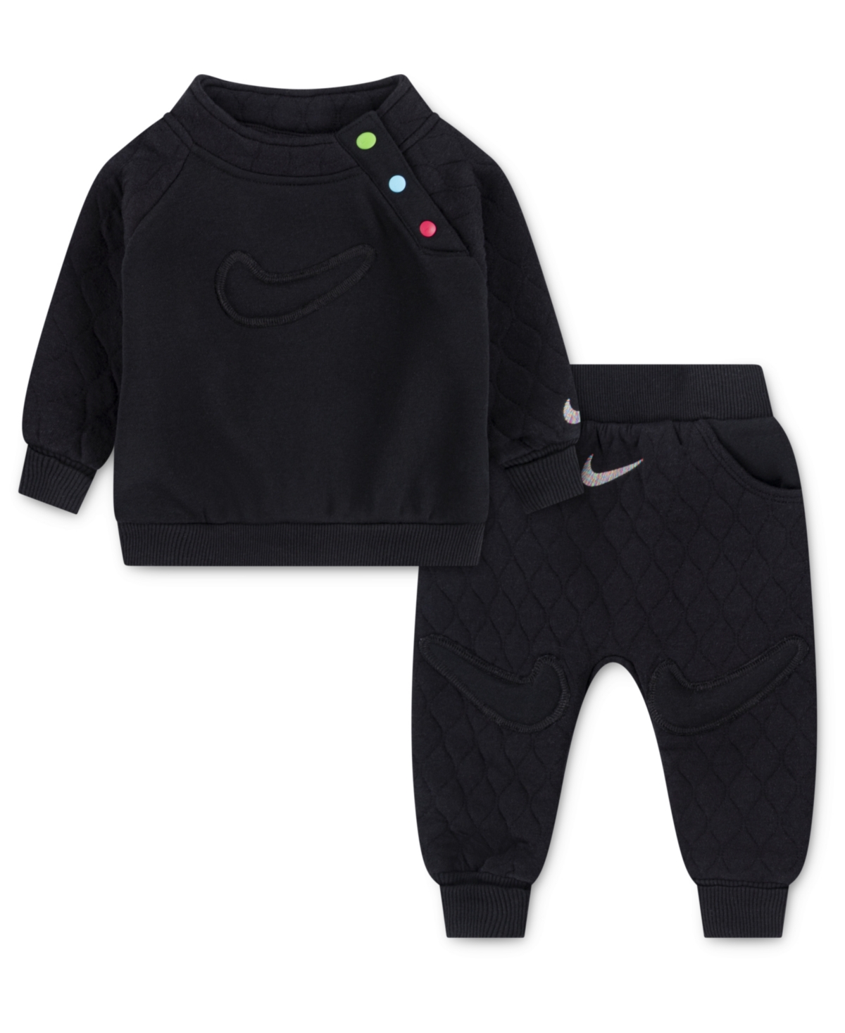Click here for Nike Baby Boys Readyset Mock Neck Sweatshirt and J... prices