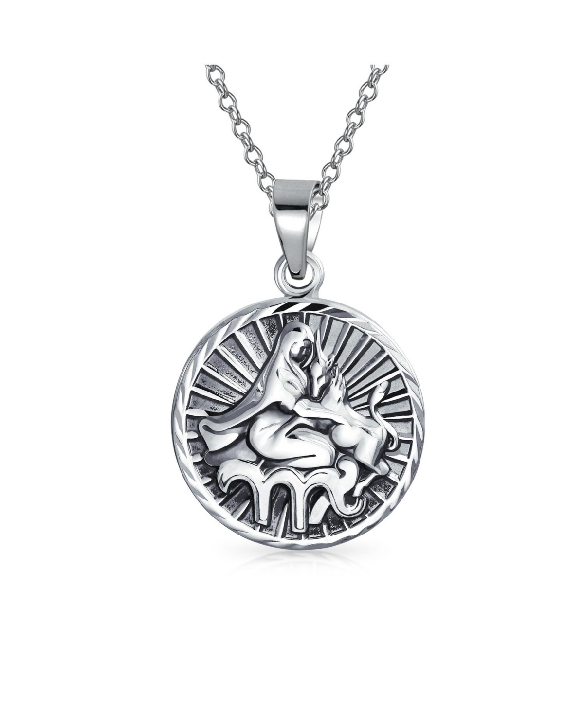 Click here for Bling Jewelry Virgo Zodiac Round Medallion Pendant... prices