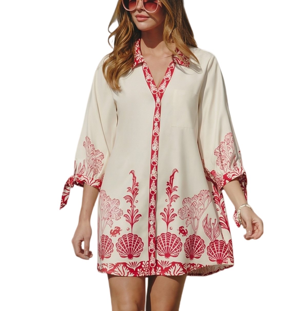 Click here for Cupshe Womens Vacationing Tropical Mini Beach Dres... prices